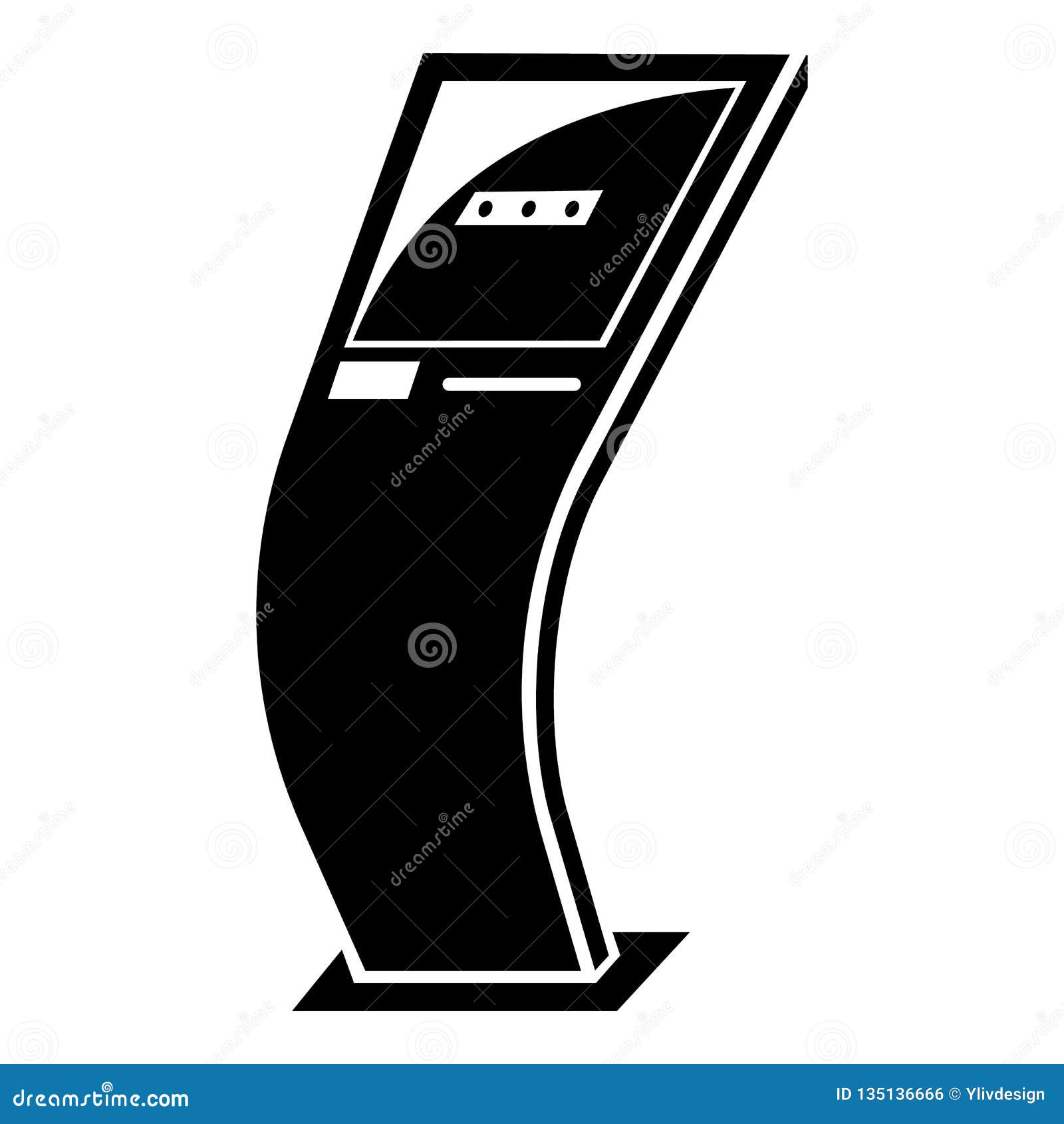 Office Payment Machine Icon, Simple Style Stock Vector - Illustration ...