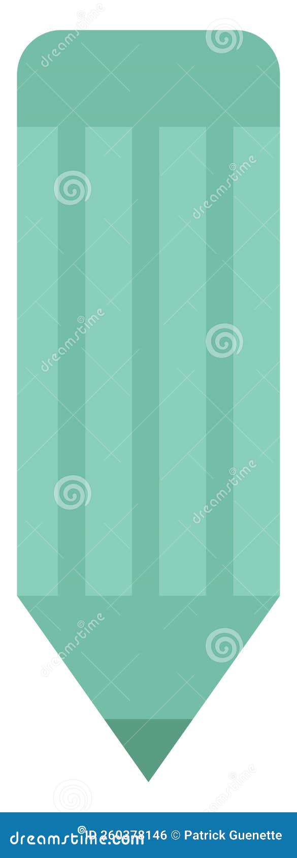 Office pencil, icon stock vector. Illustration of college - 260378146