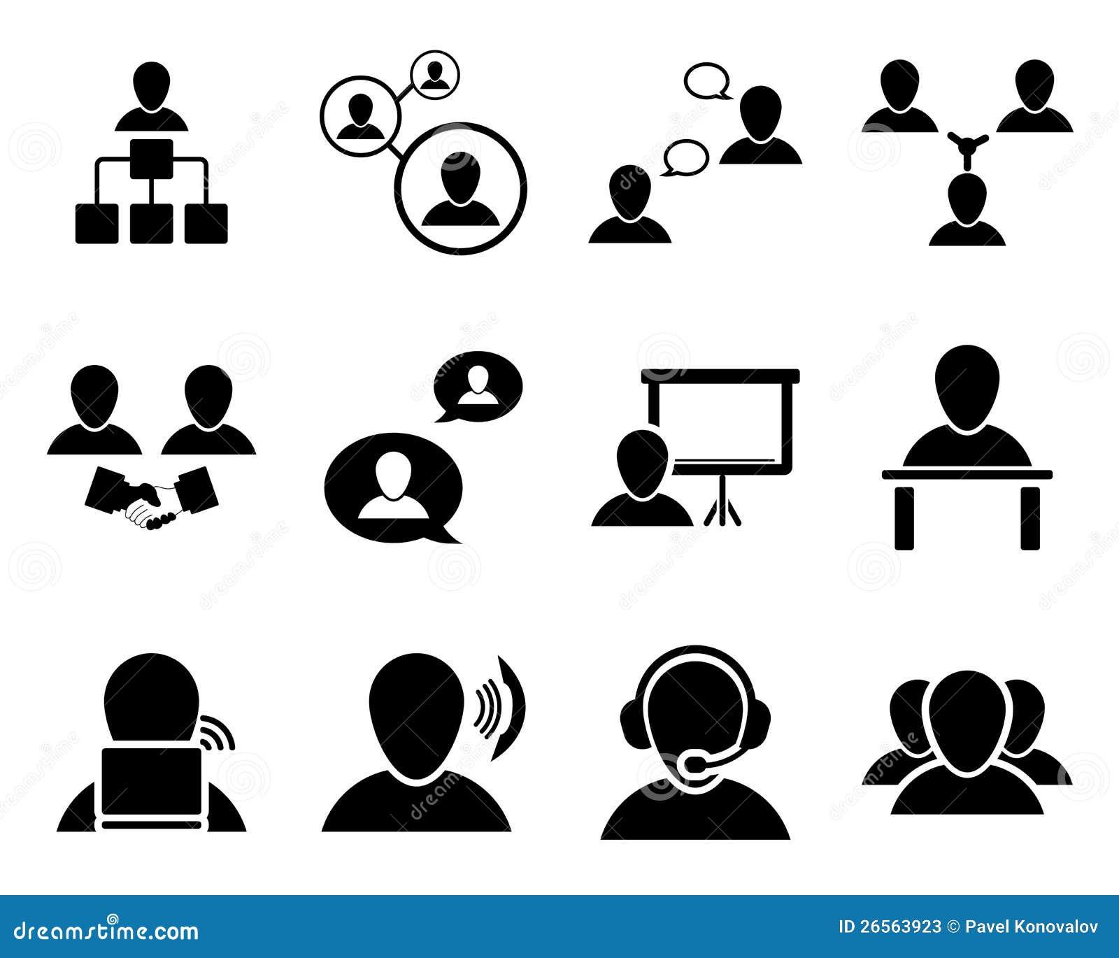 People Icon Set In Trendy Flat Style. Persons Symbol Infographics ...