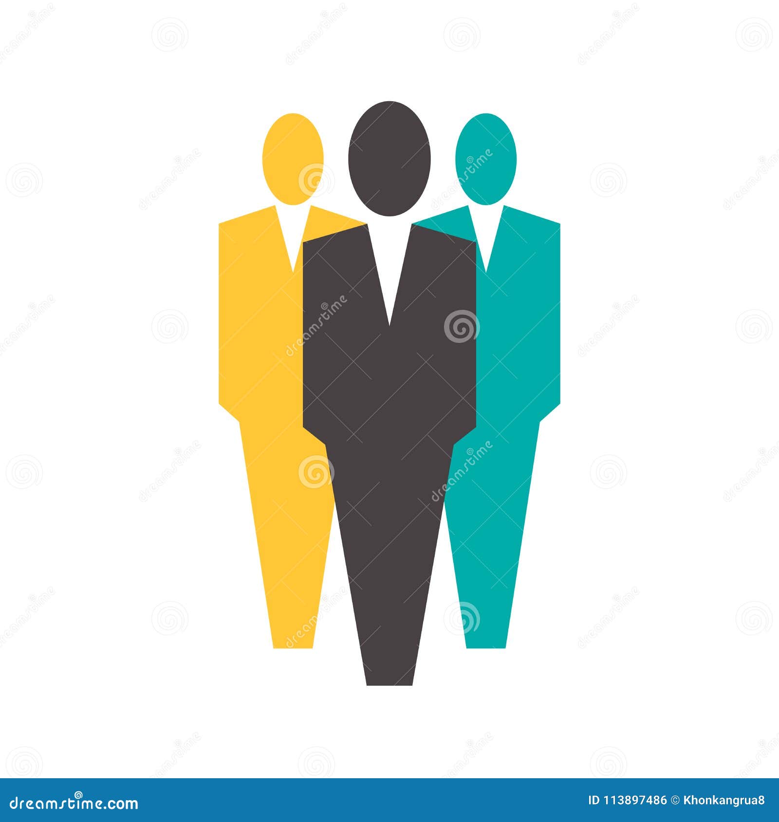 Office People Icon,three Men Wearing a Suits. Stock Vector ...