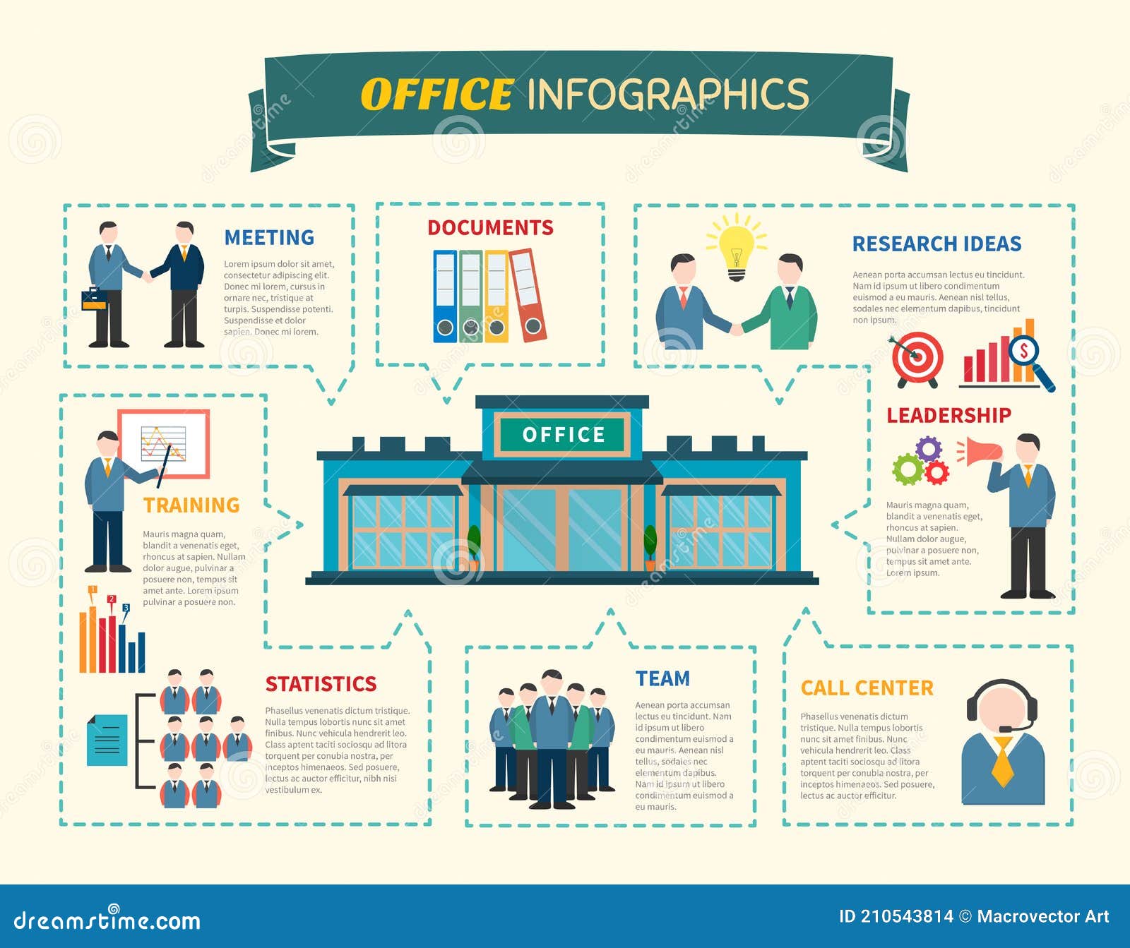 Office People Infographics Web Page Stock Vector - Illustration of ...