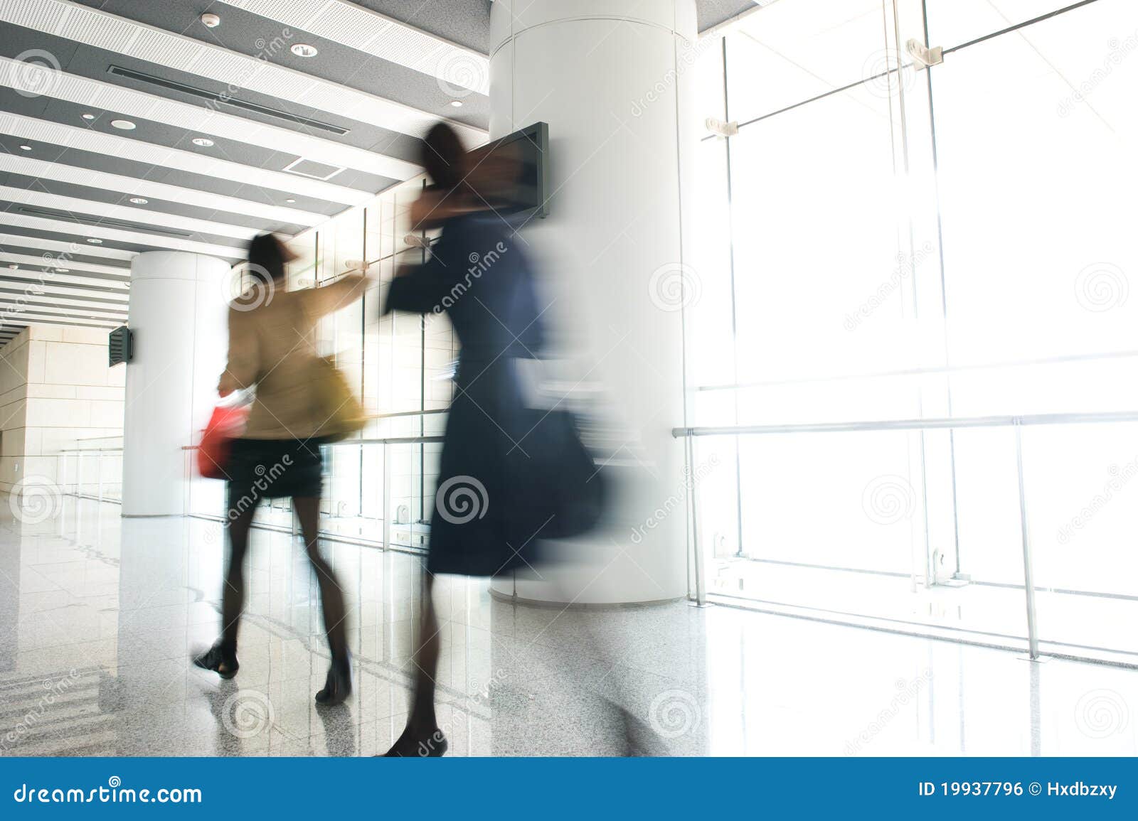Office People in Motion Blur Stock Photo - Image of mall, business ...