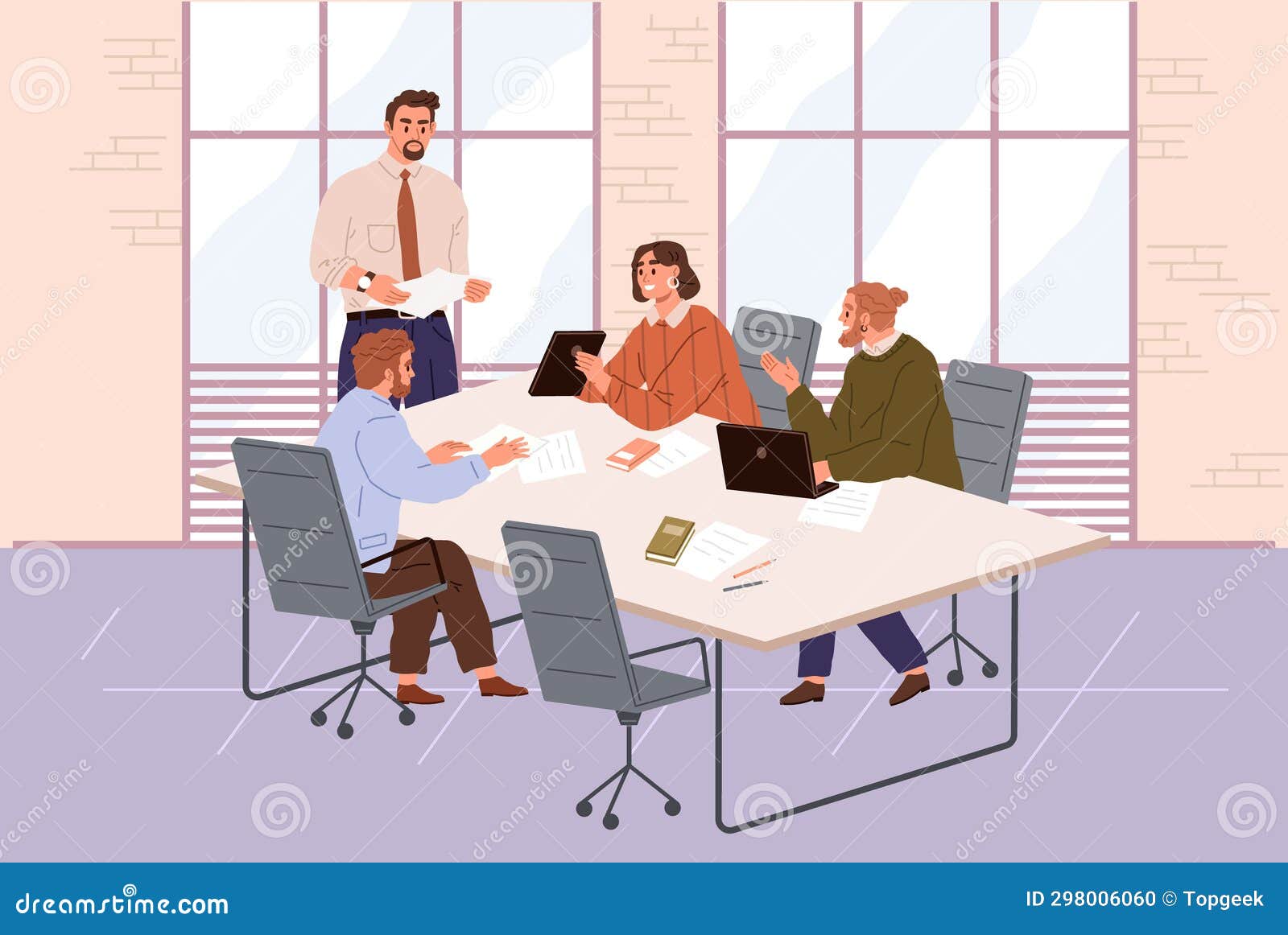 Office People Worker. Working in Organized and Efficient Manner is ...