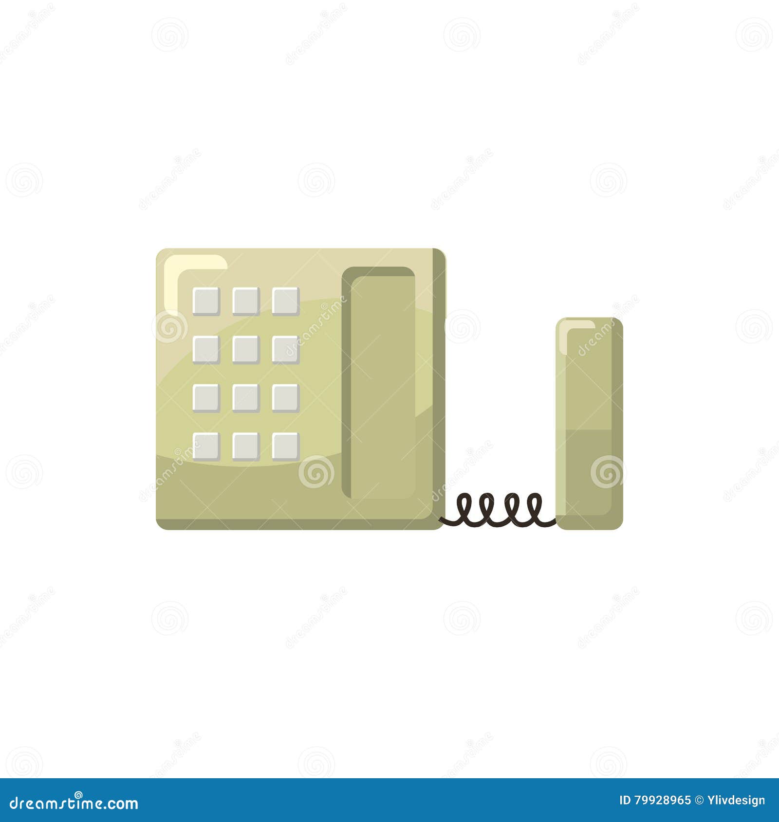 Office Phone Icon, Cartoon Style Stock Vector - Illustration of keypad ...