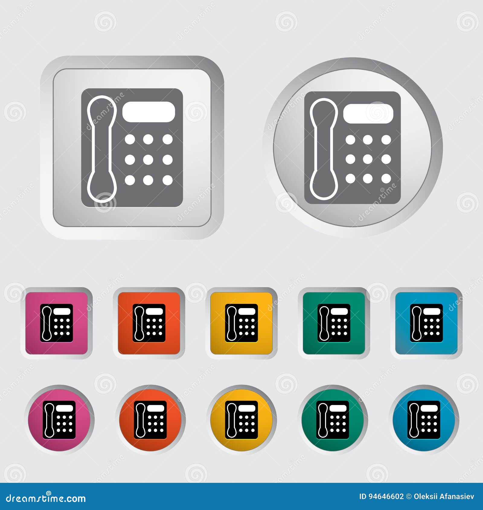 Office phone icon. stock vector. Illustration of working - 94646602