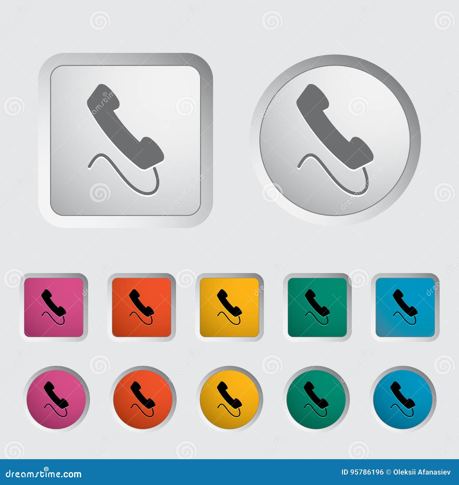 Office phone icon. stock vector. Illustration of equipment - 95786196