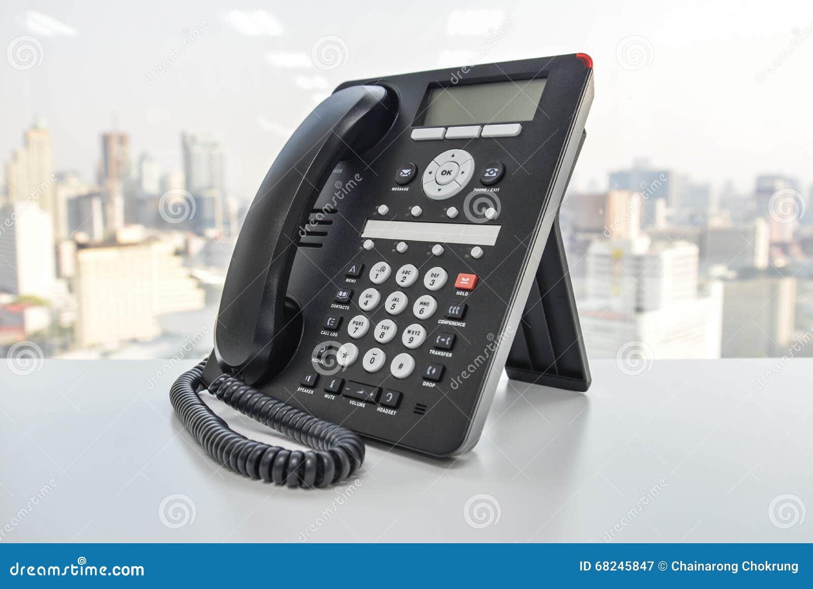 Office Phone - IP Phone Technology for Business Stock Image - Image of ...