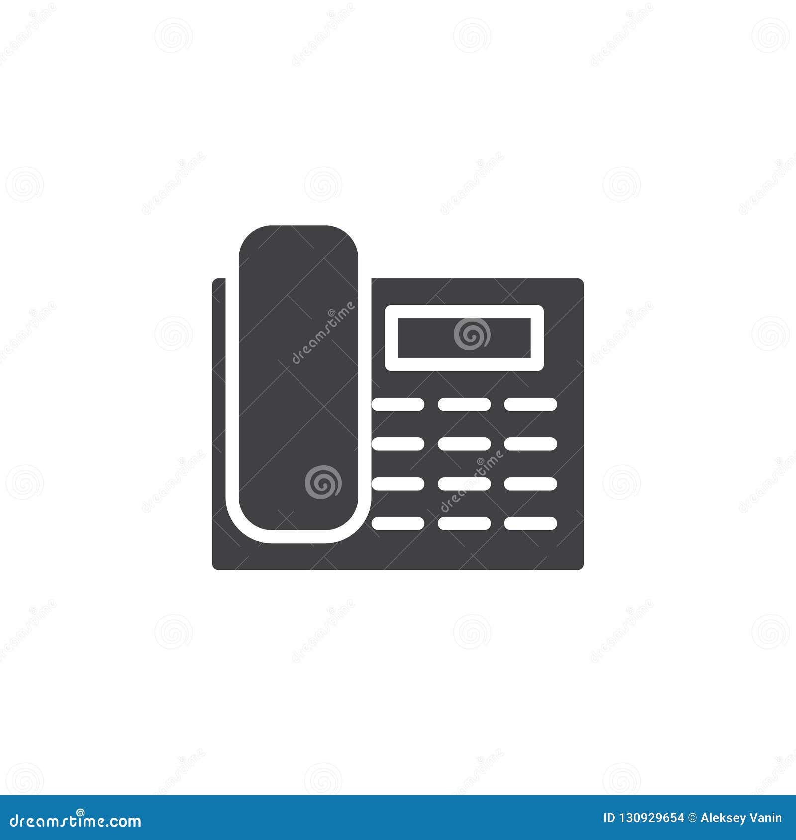 Office phone vector icon stock vector. Illustration of connection ...