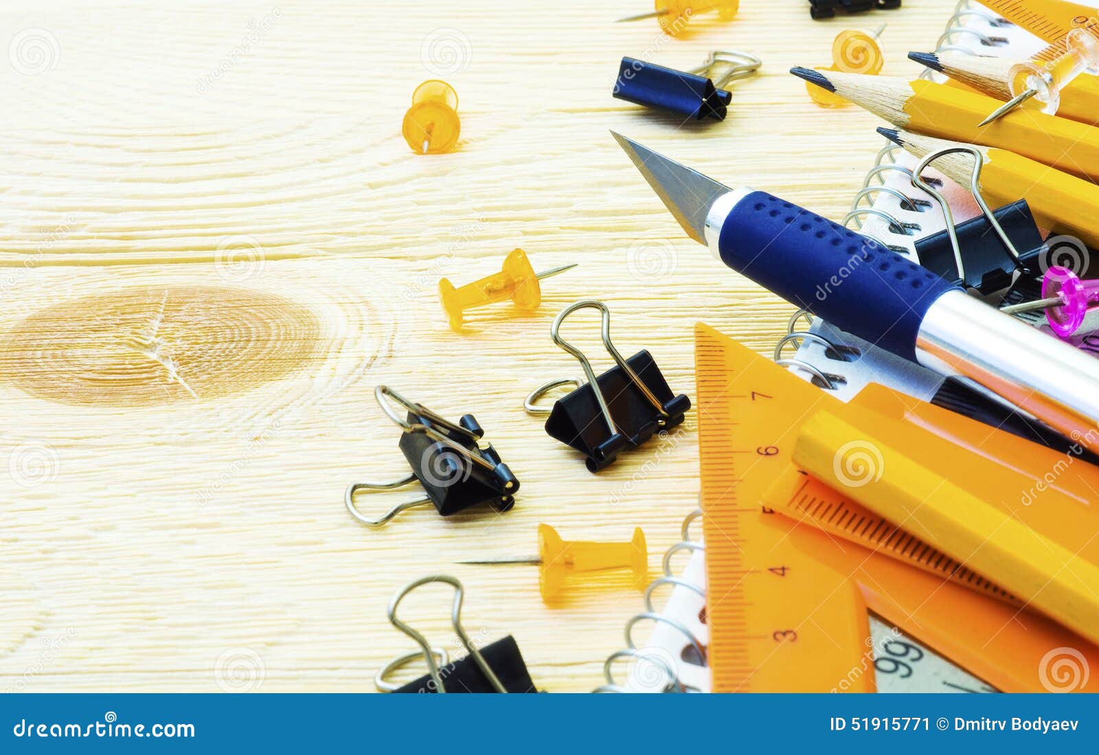 Office Pieces, Writing Instruments Stock Image - Image of backgrounds ...
