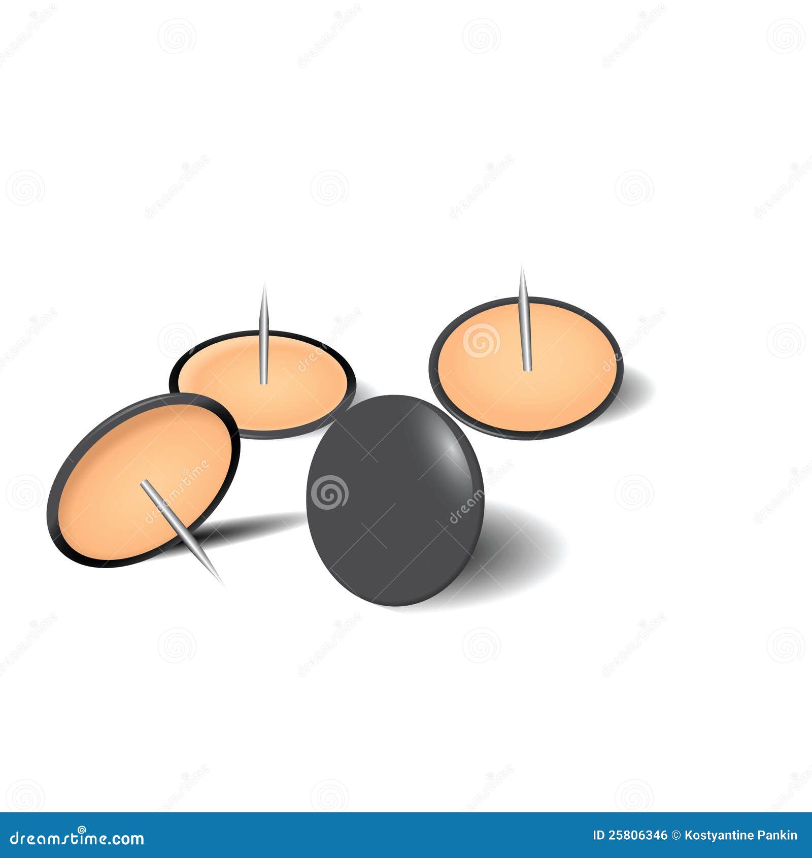 Office pins stock illustration. Illustration of snap - 25806346