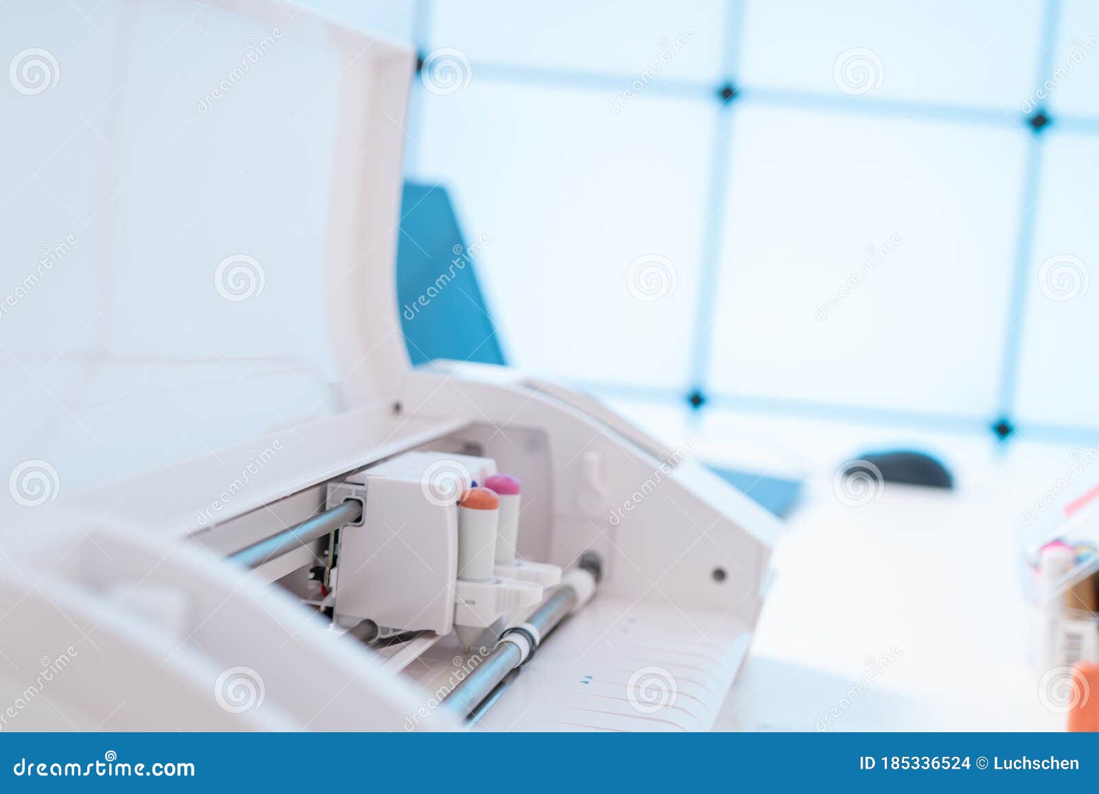 Office Plotter in a Design Laboratory Stock Photo - Image of ...