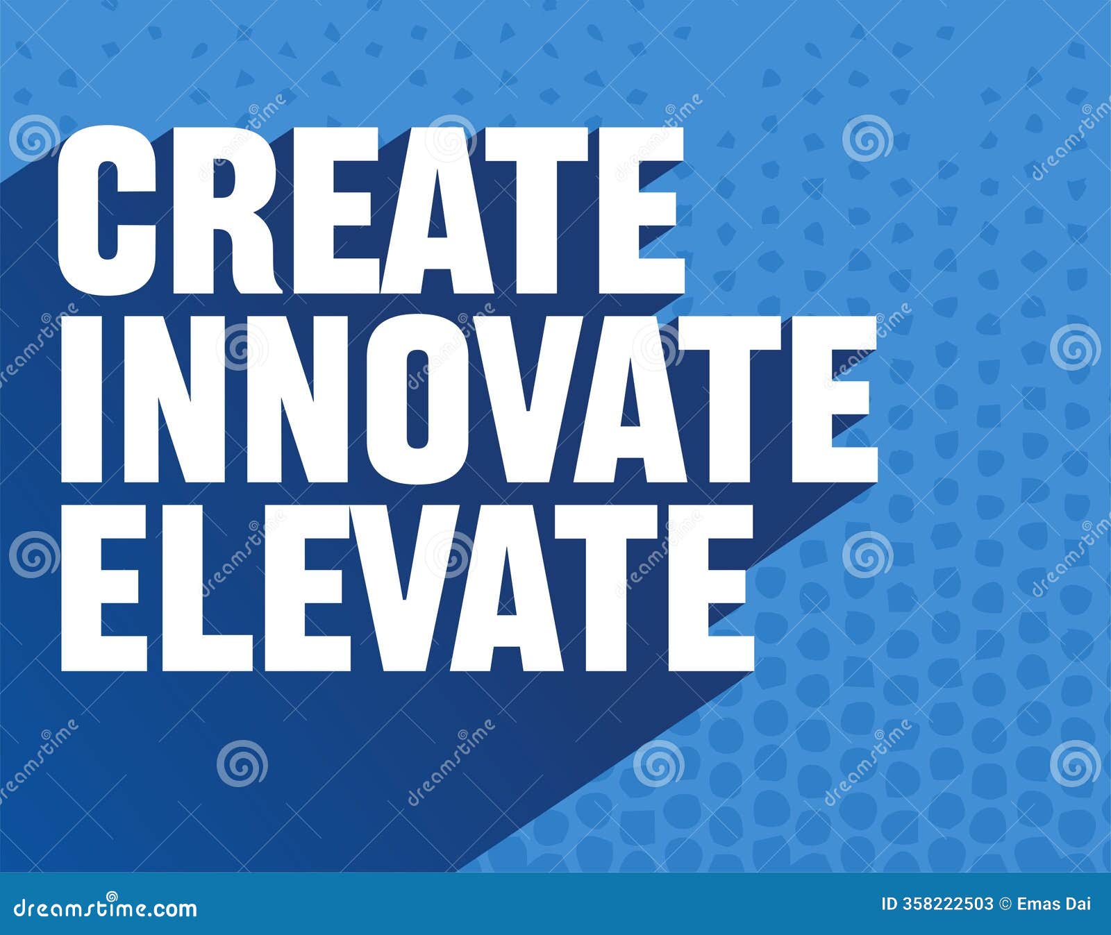 Office Poster with the Words Create Innovate Elevate Stock Illustration ...