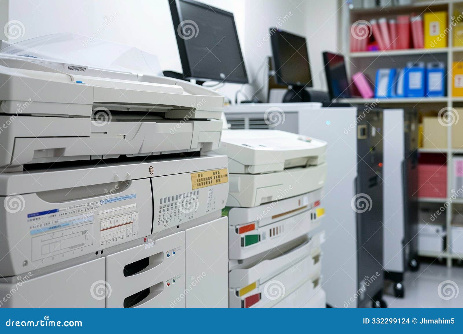 Office Printer and Copier stock illustration. Illustration of supplies ...