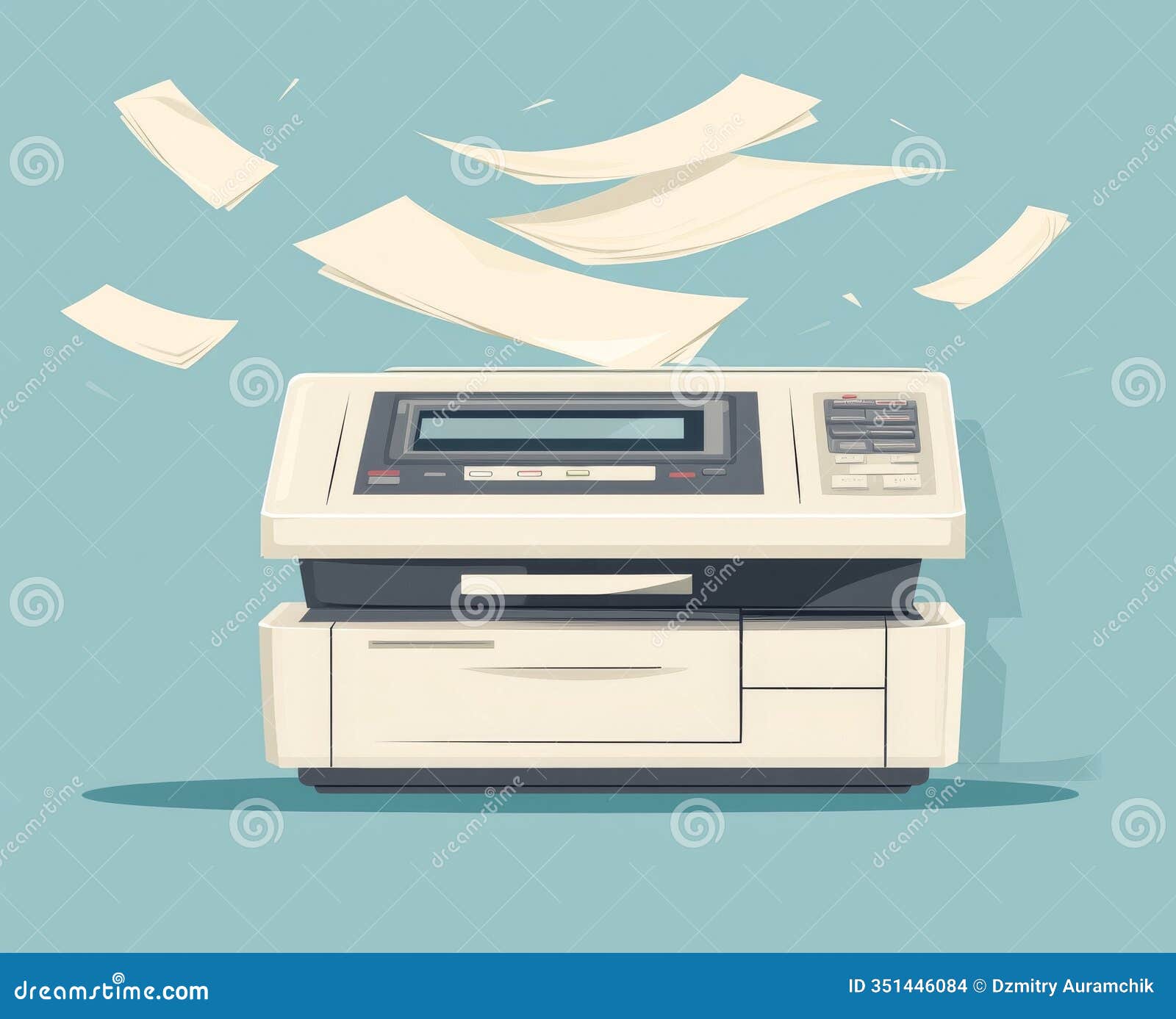 An Office Printer and Copier Machine, Capable of Printing Paper ...