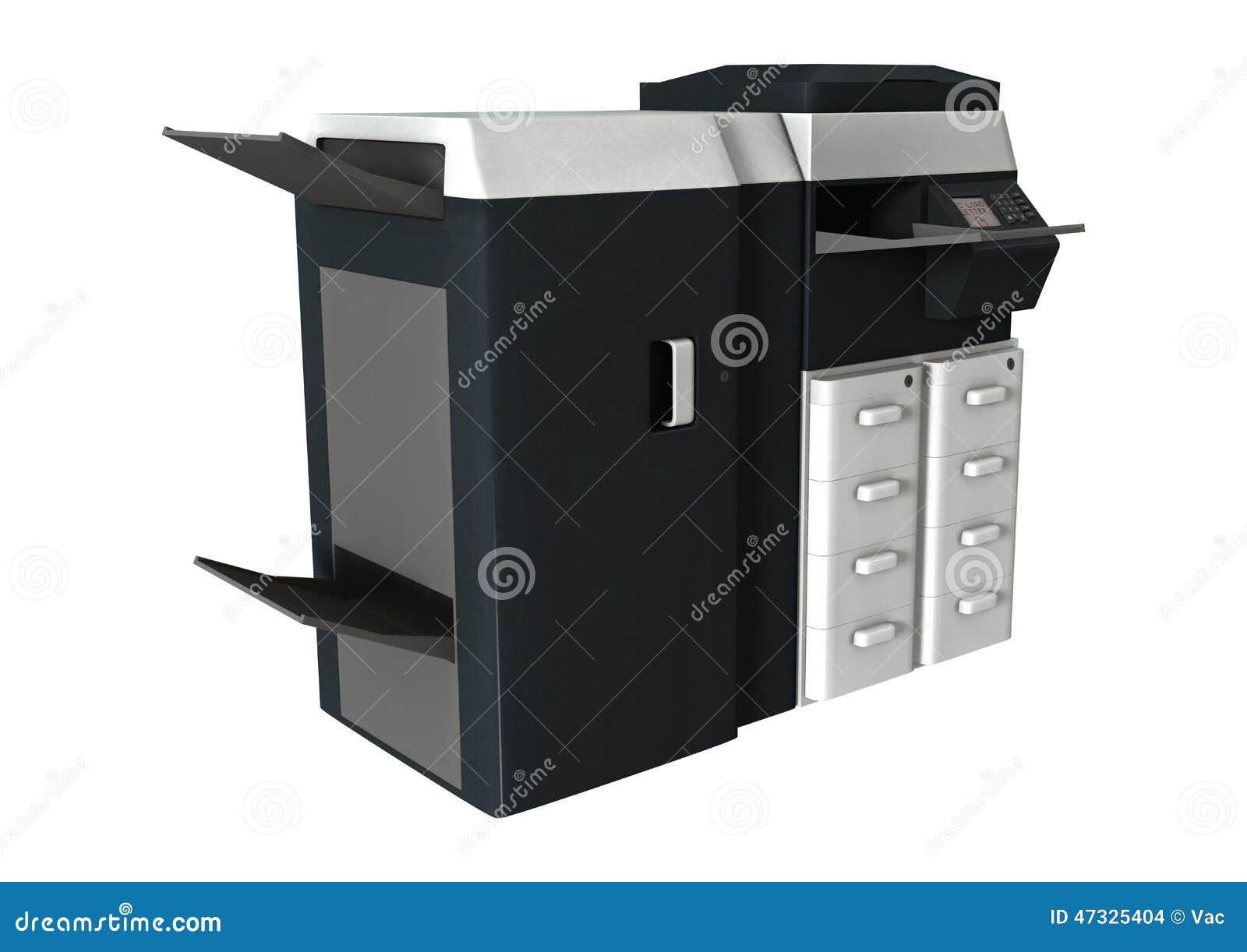 Office Printer Icon In Comic Style. Fax Cartoon Vector Illustration On ...