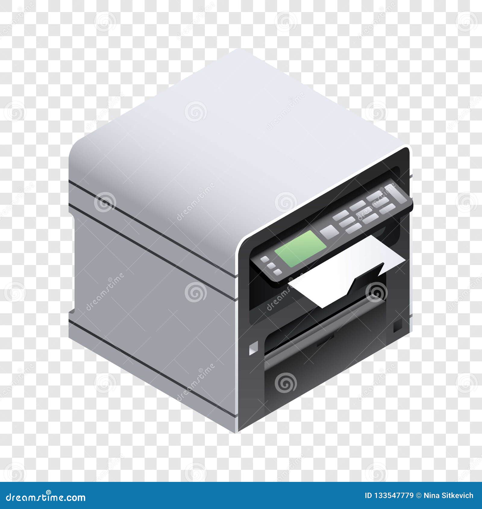 Office Printer Icon, Isometric Style Stock Vector - Illustration of ...