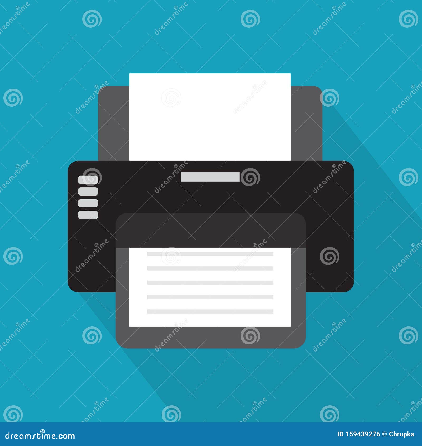 Office printer icon stock vector. Illustration of design - 159439276