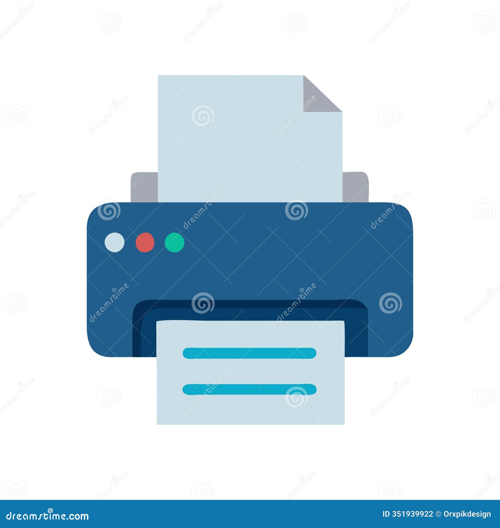 Office Printer Icon In Comic Style. Fax Cartoon Vector Illustration On ...