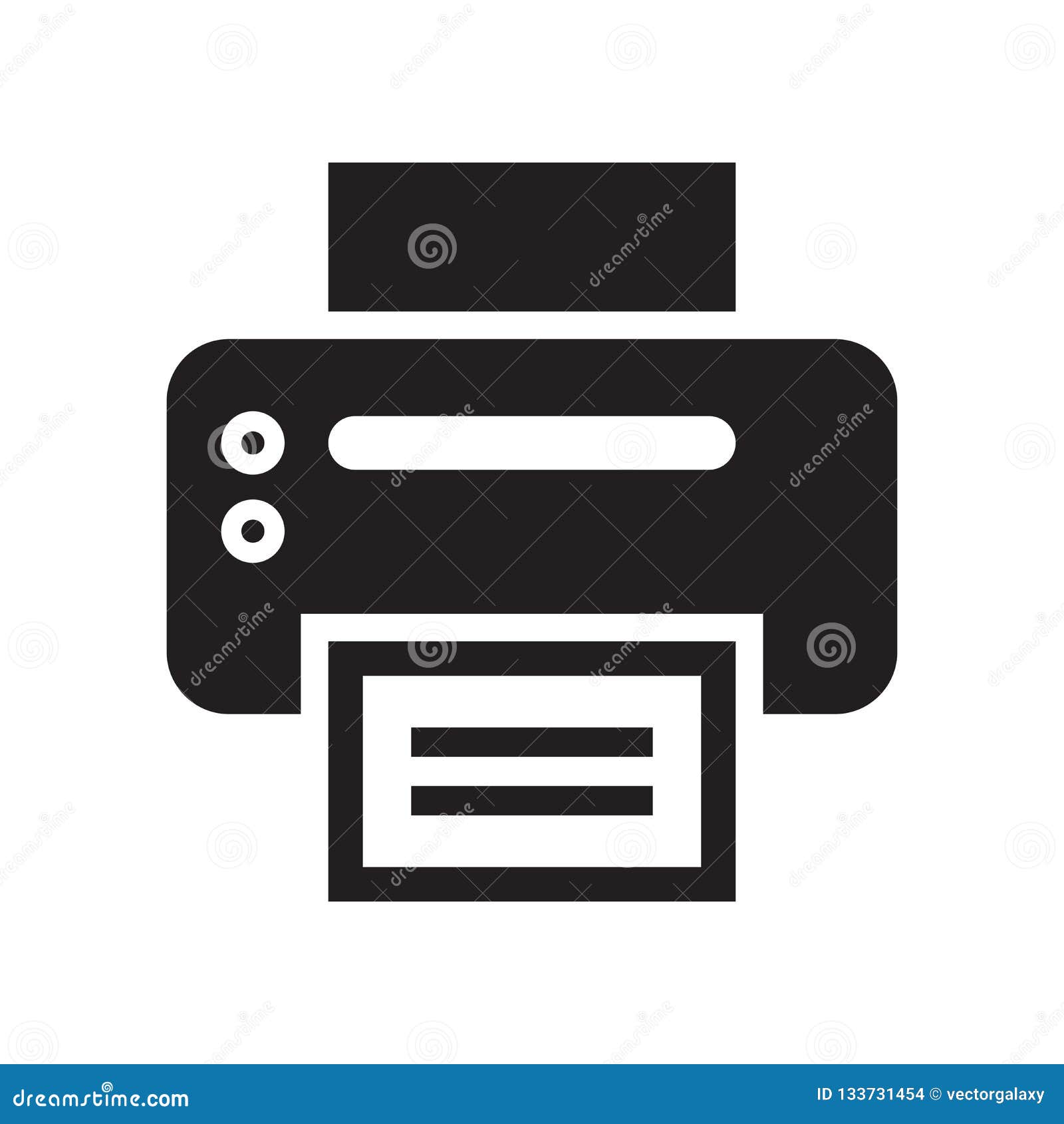 Office Printer Icon Vector Sign and Symbol Isolated on White Background ...