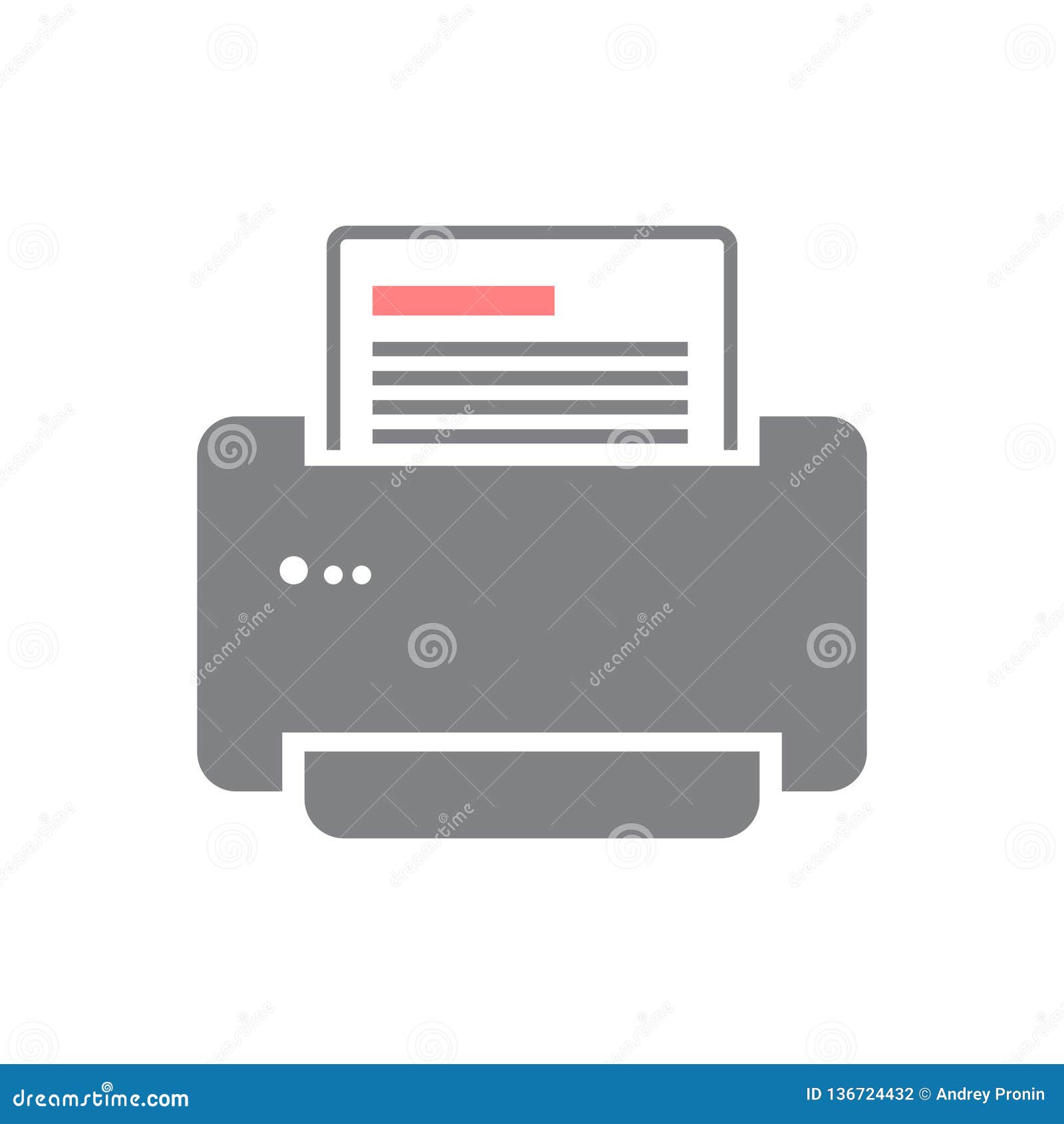 Office Printer Icon on White Background for Graphic and Web Design ...