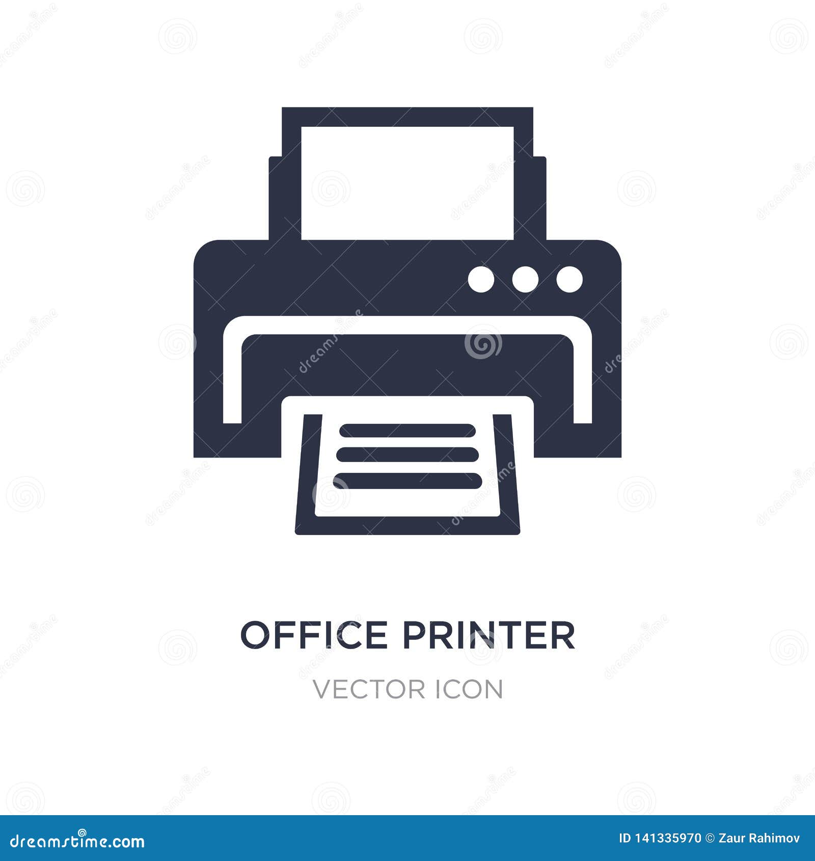 Office Printer Icon on White Background. Simple Element Illustration ...