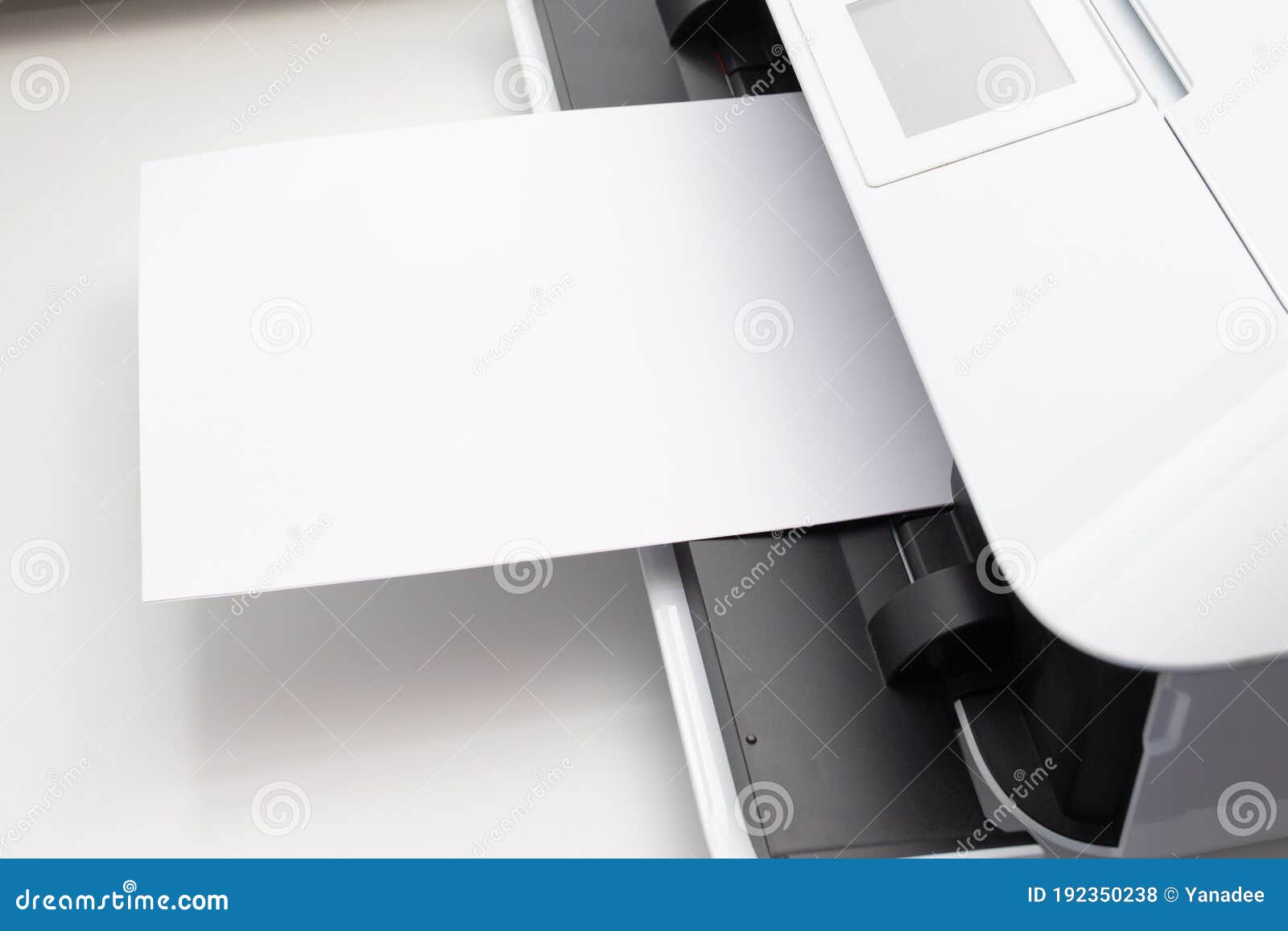 Office Printer Prints Documents on Paper Stock Photo - Image of scan ...
