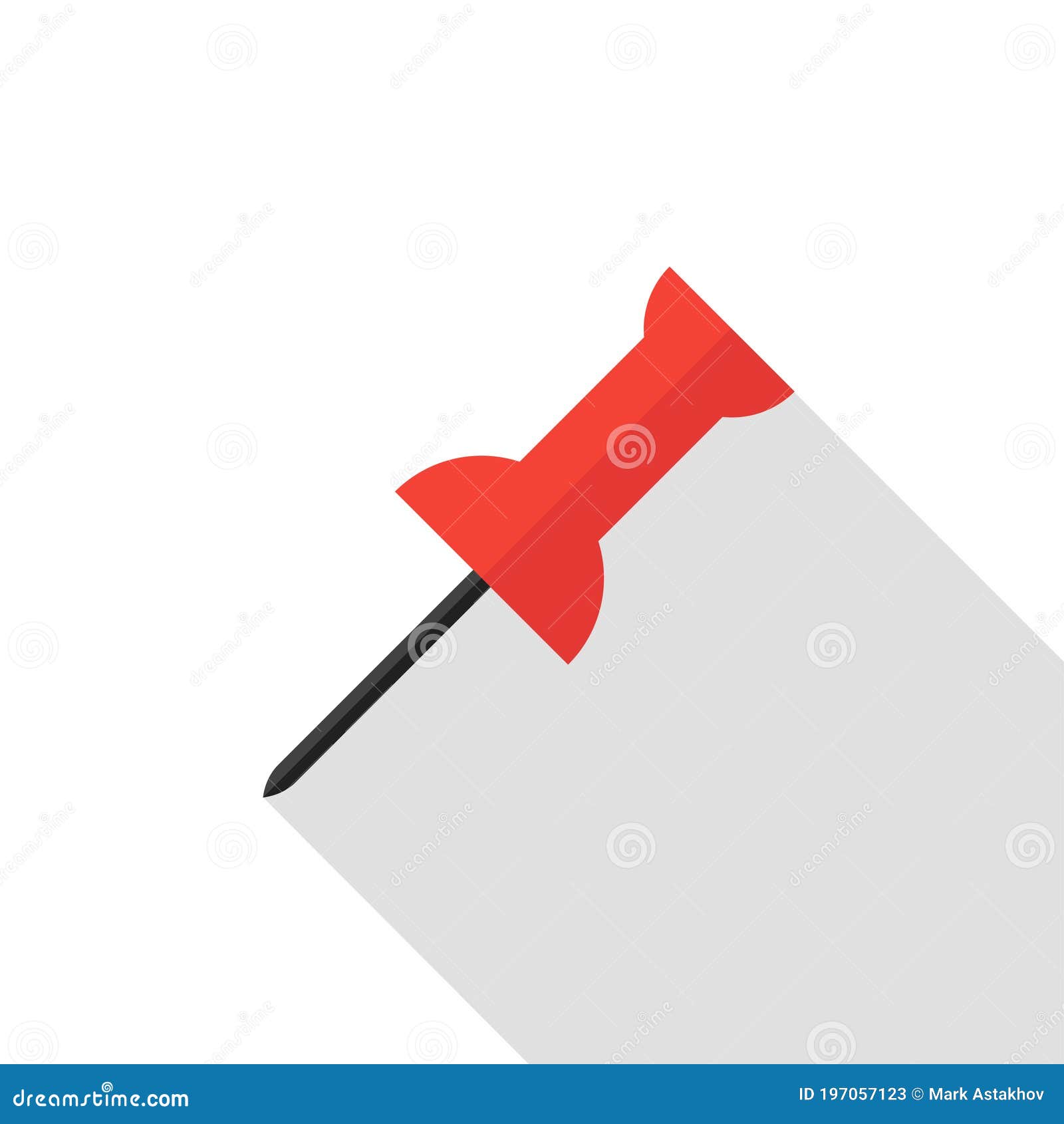 Office Push Pin Vector Icon. Single Simple Office Pin Stock Vector ...
