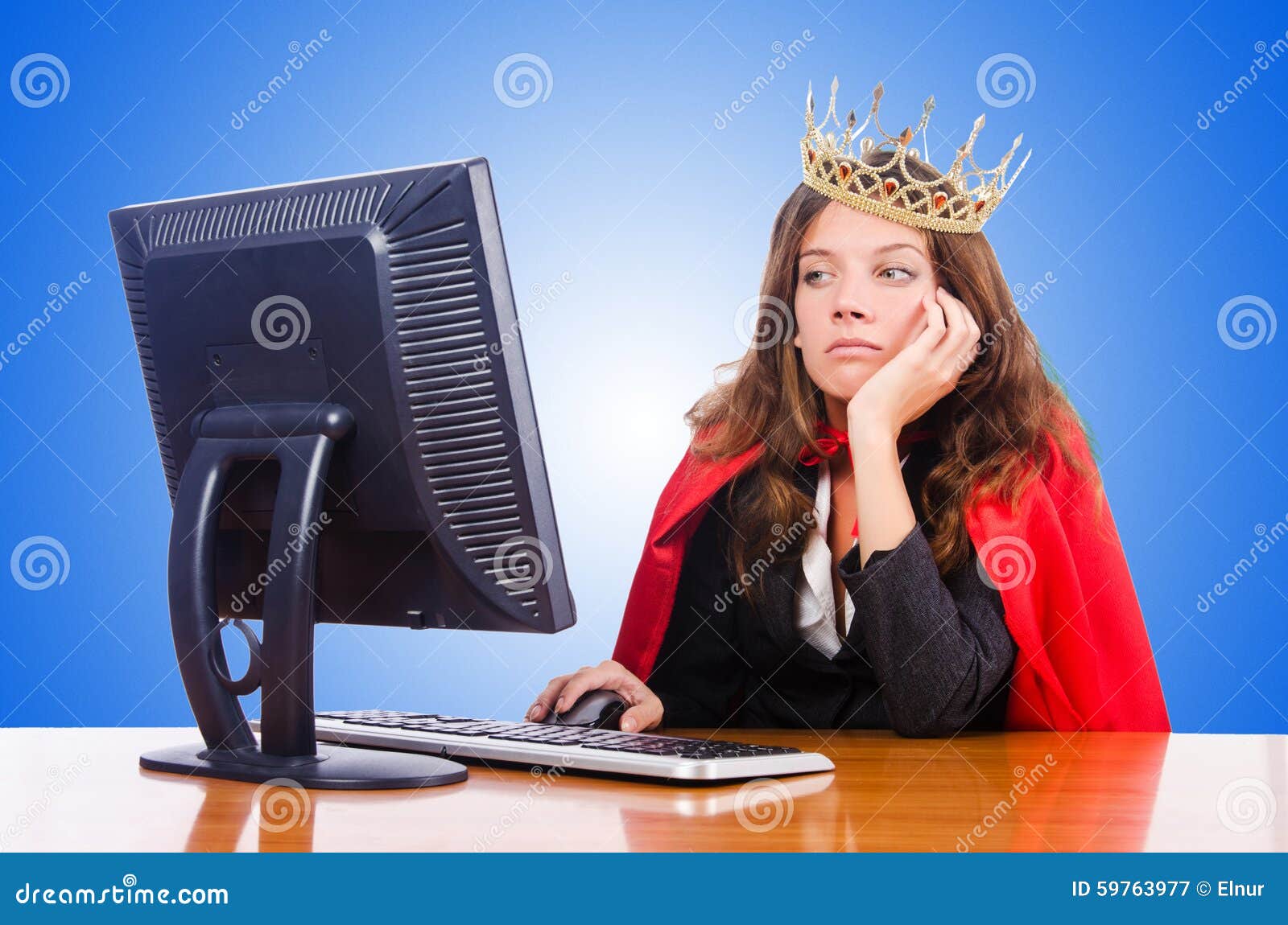 Office Queen Isolated on the White Stock Image - Image of corporate ...
