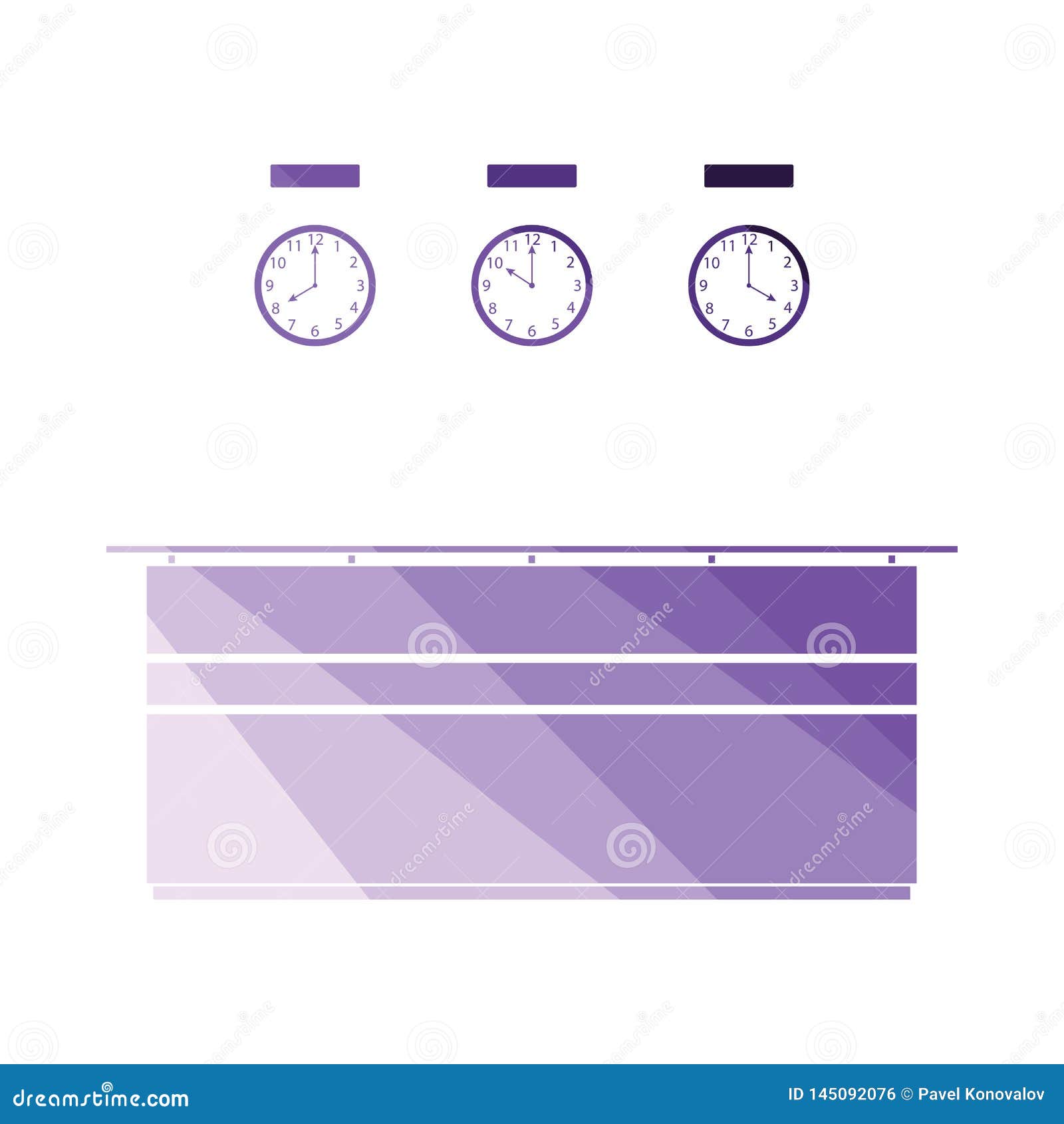 Office reception desk icon stock vector. Illustration of architecture ...