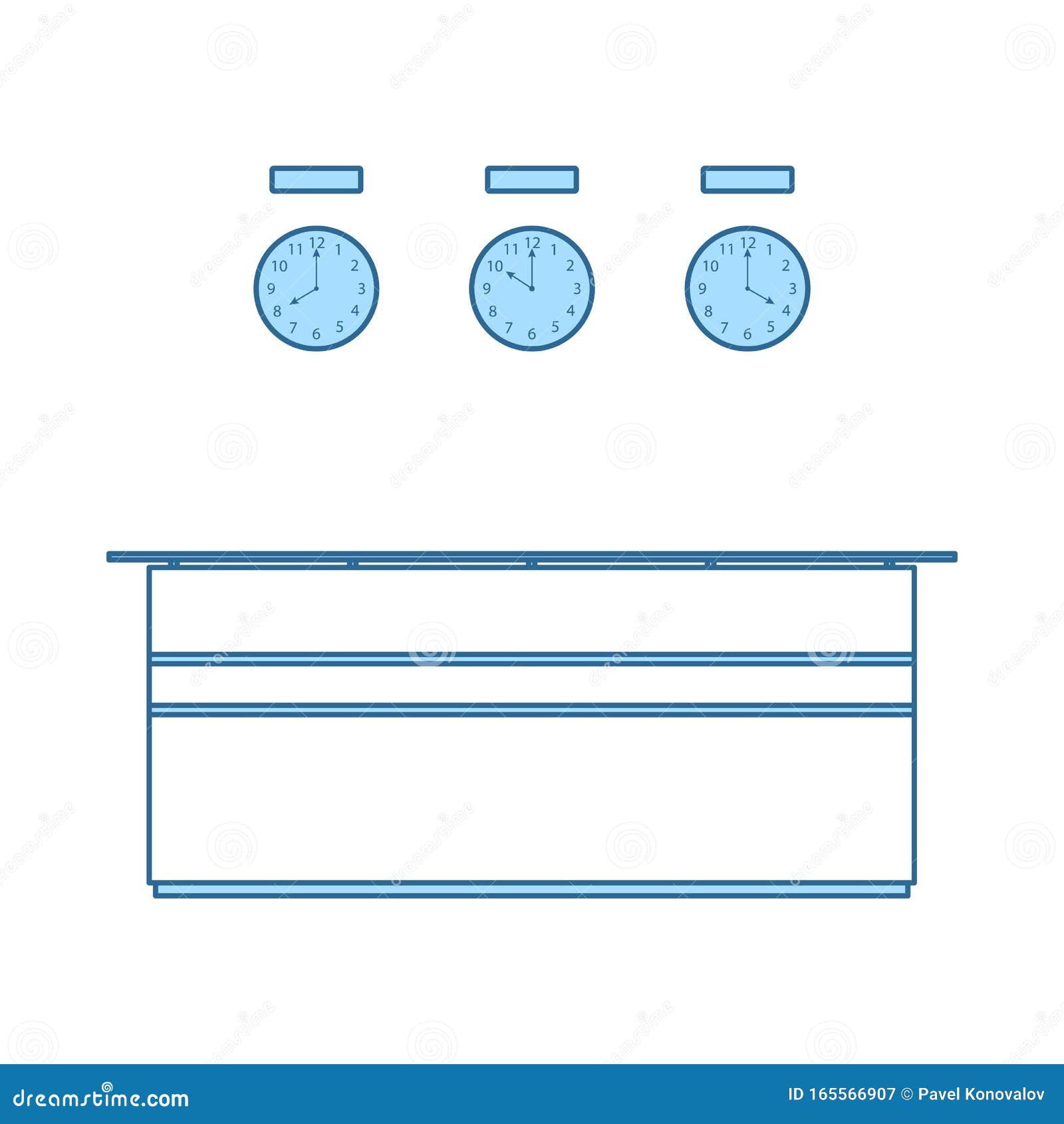 Office Reception Desk Icon stock vector. Illustration of icon - 165566907
