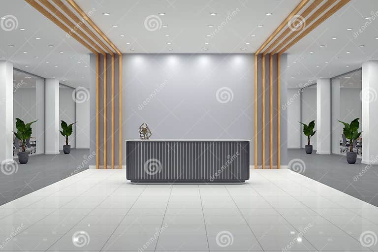 Office or Hotel Reception Logo Mockup Stock Illustration - Illustration ...