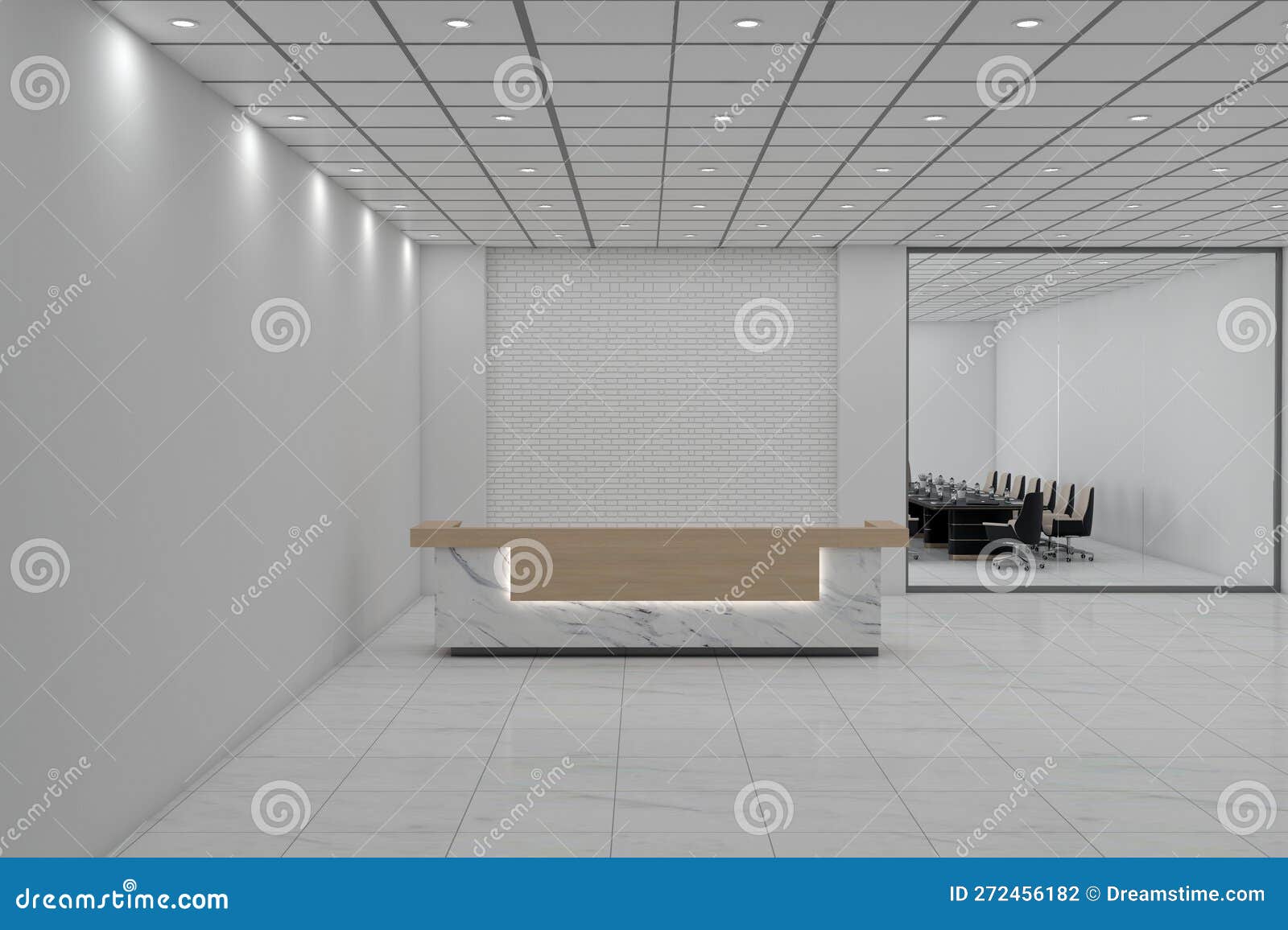 Office or Hotel Reception Logo Mockup Stock Illustration - Illustration ...