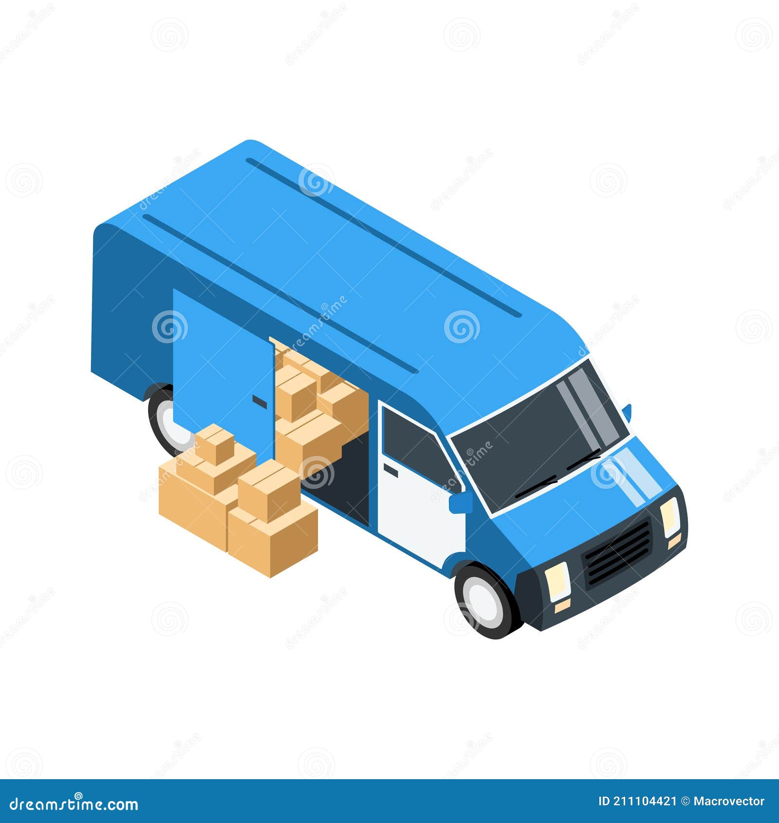Office Relocation Isometric Flowchart Vector Illustration ...