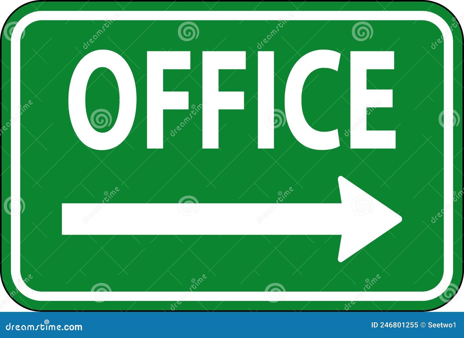 Office Right Arrow Sign on White Background Stock Vector - Illustration ...