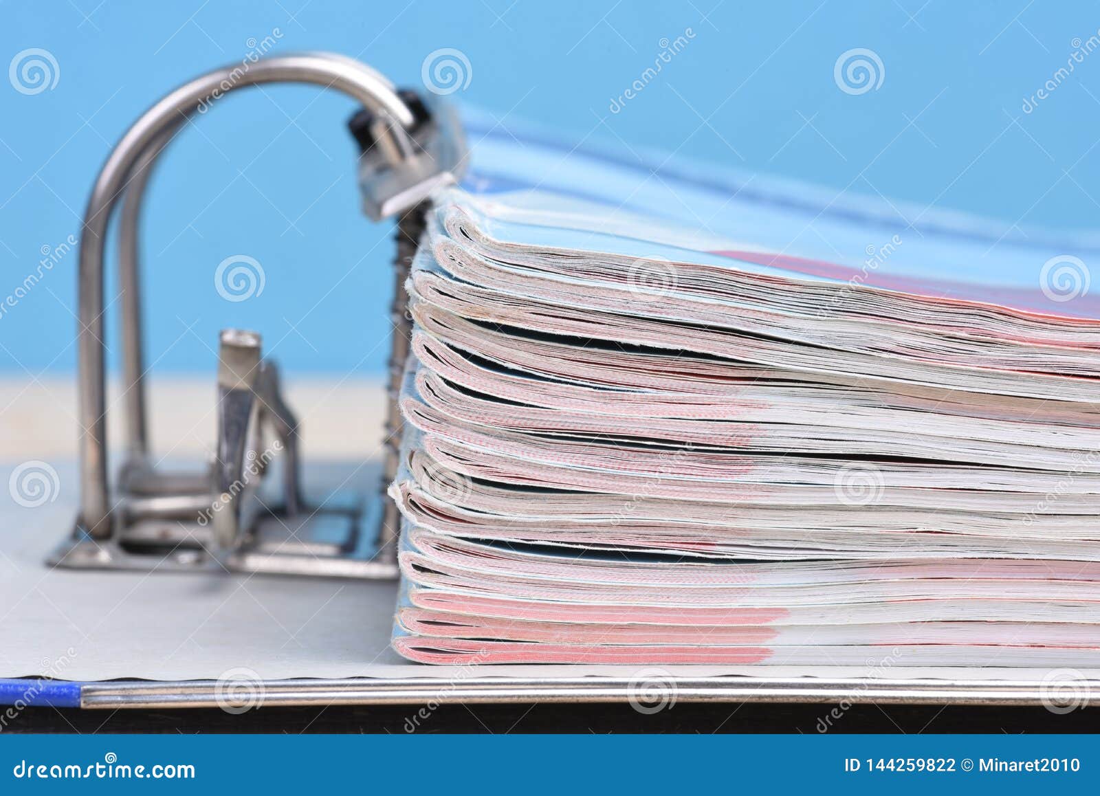 Office Ring Binder with Documentation Stock Photo - Image of account ...