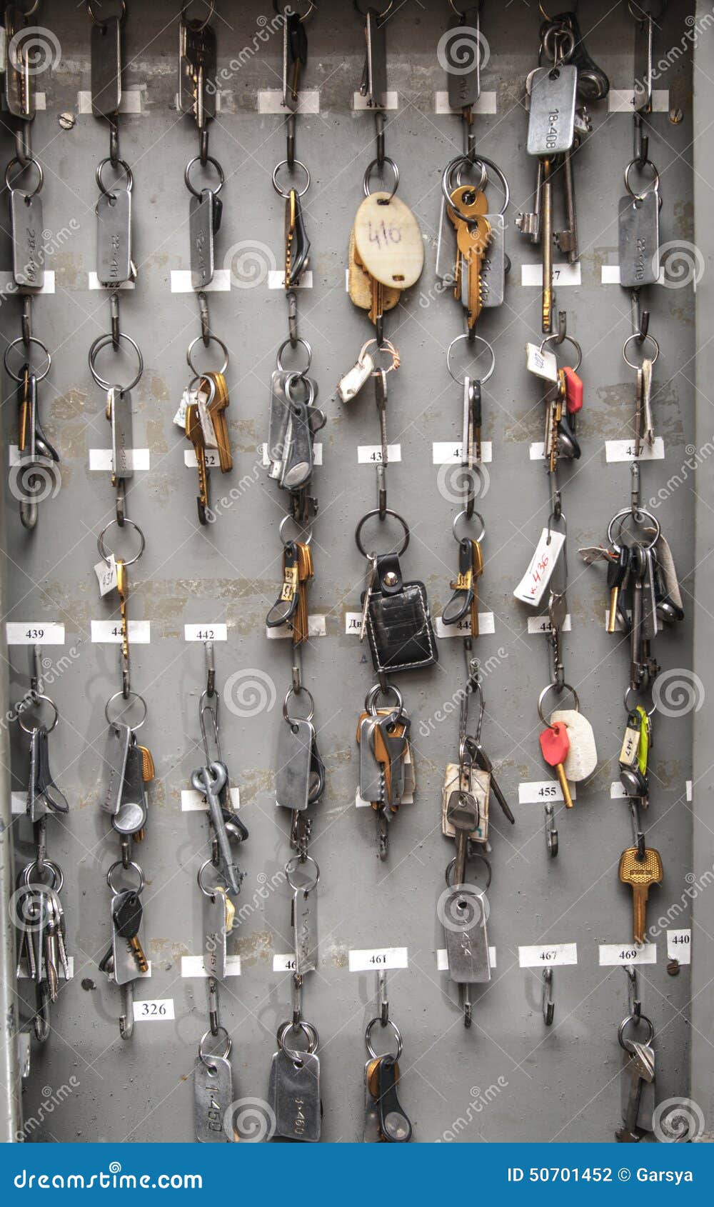 Office room keys with tags stock photo. Image of metallic - 50701452