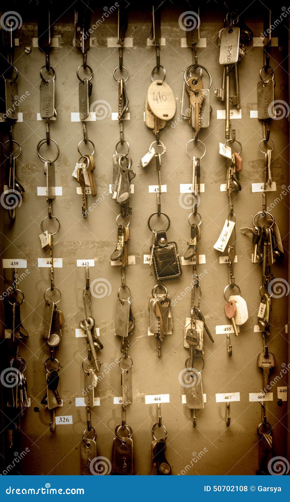 Office room keys with tags stock photo. Image of door - 50702108