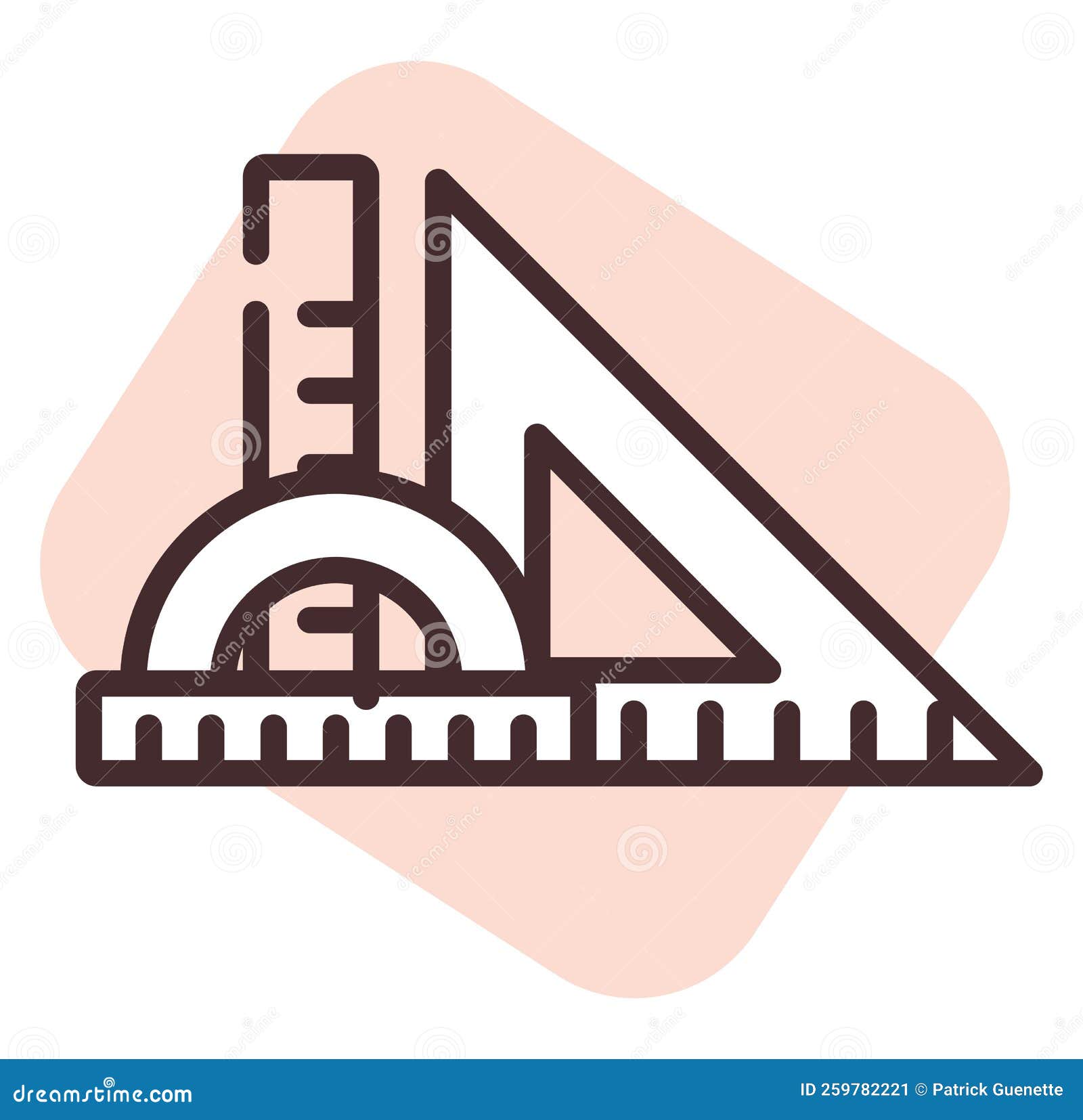 Office ruler, icon stock vector. Illustration of length - 259782221