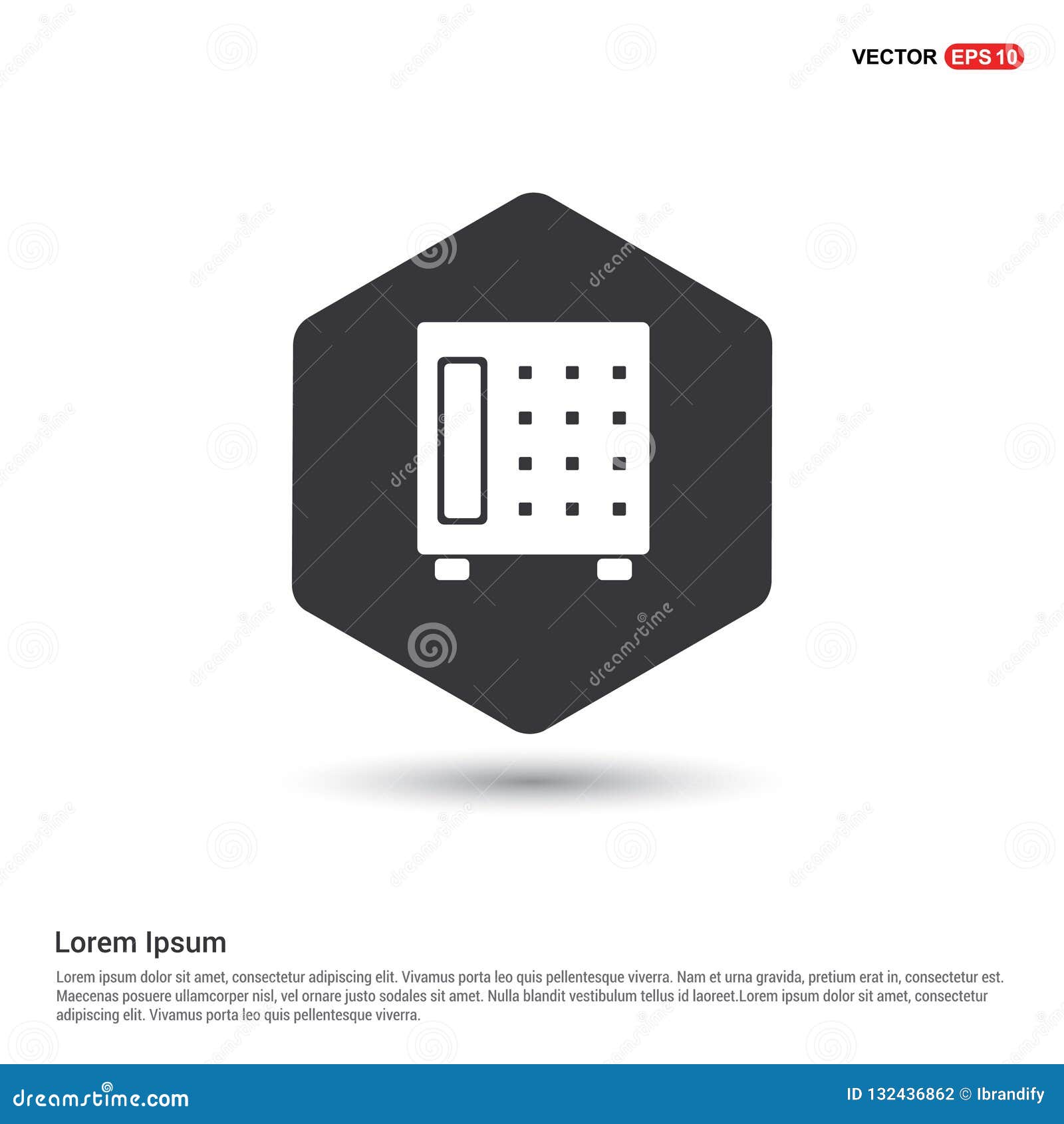 Office safe icon stock vector. Illustration of safe - 132436862