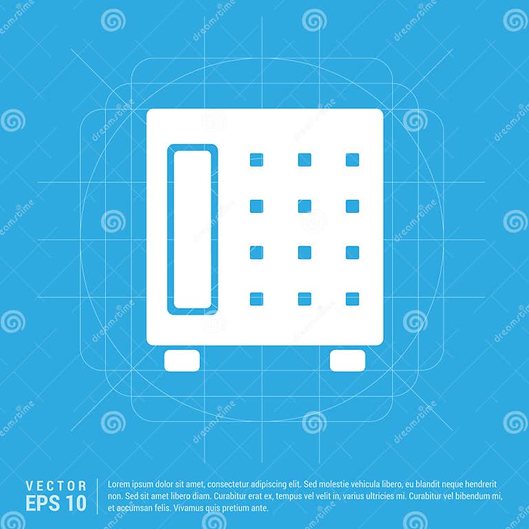 Office Safe Icon stock vector. Illustration of application - 132443154