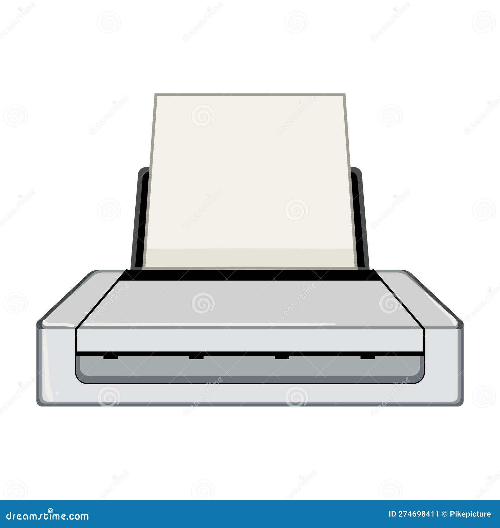 Office Scanner Document Cartoon Vector Illustration Stock Vector ...