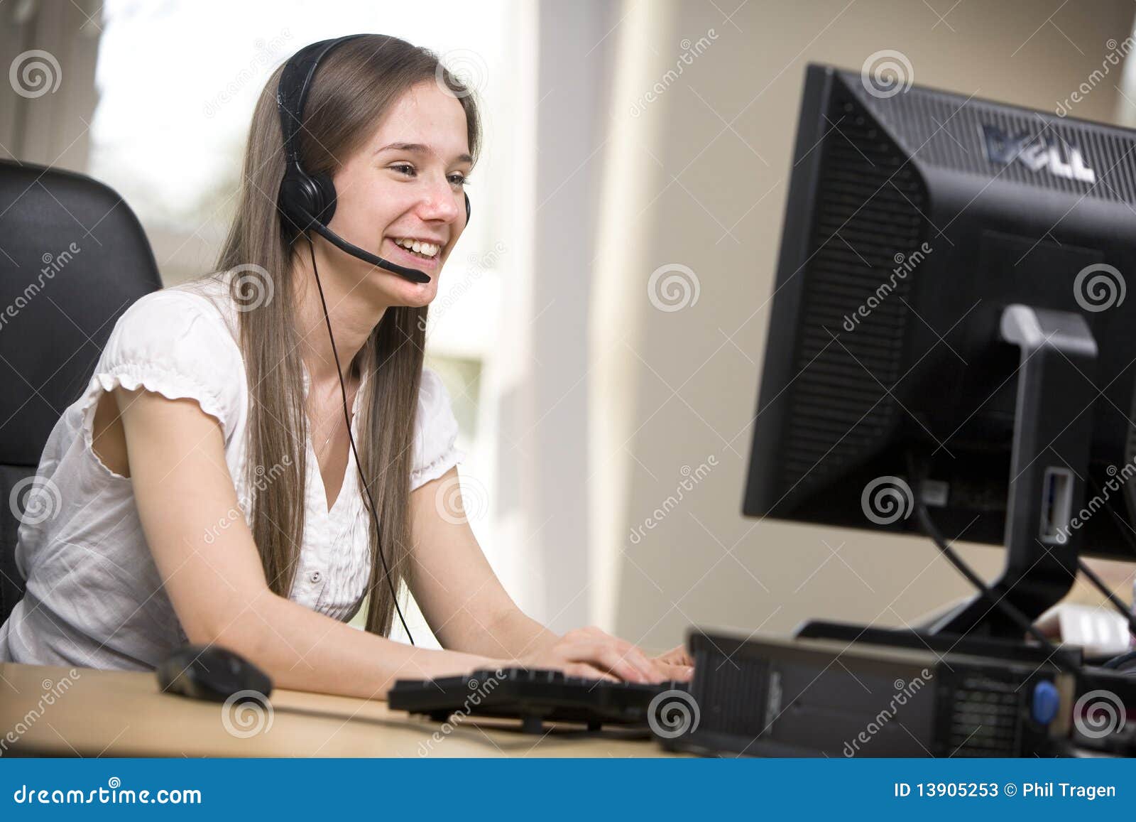 Office Scene stock image. Image of helpline, happy, phone - 13905253