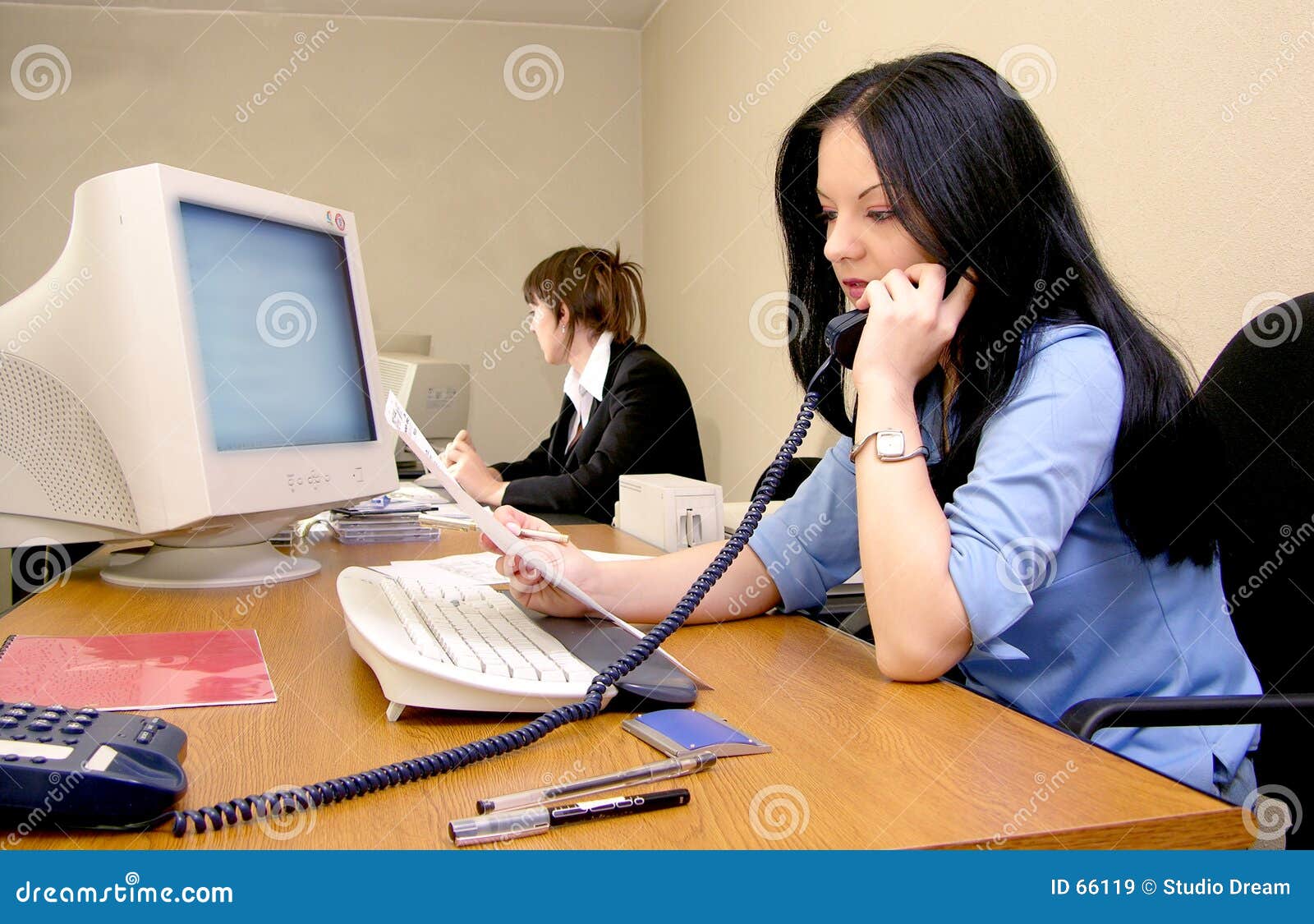 Office Workers Doing Business Stock Image - Image of communications ...