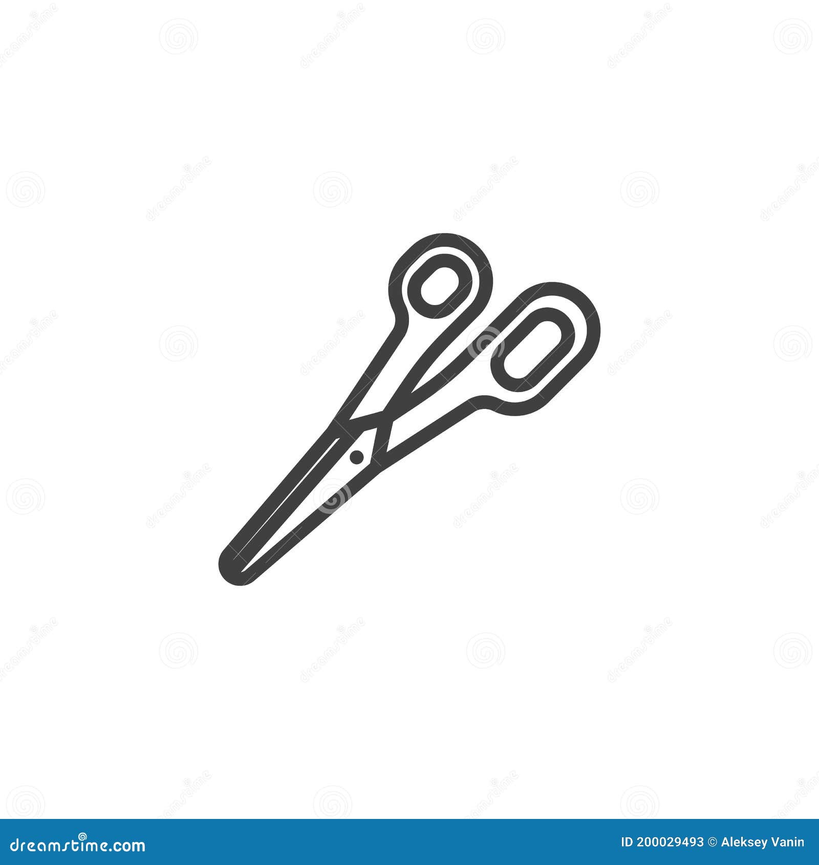 Office scissors line icon stock vector. Illustration of graphics ...