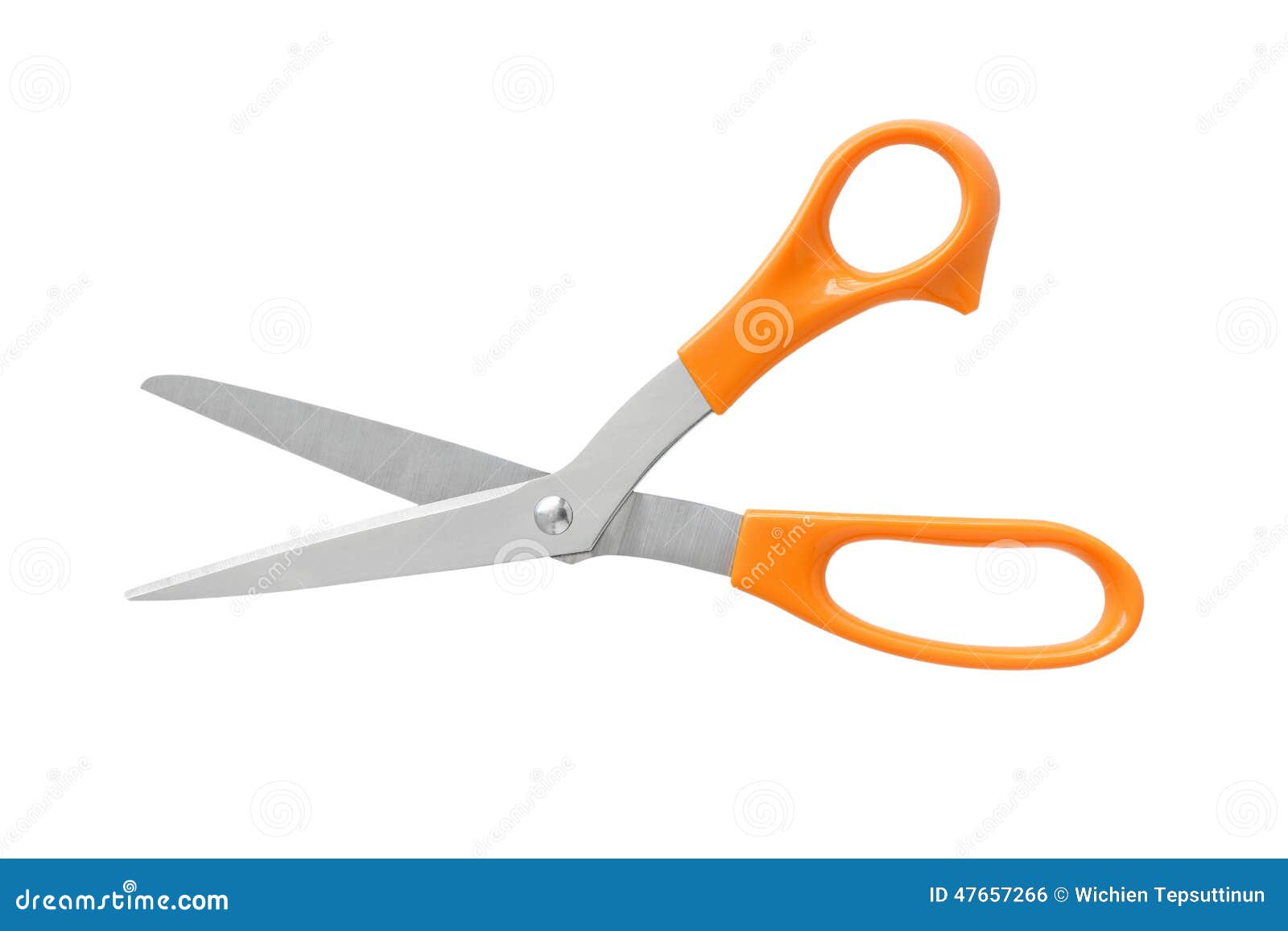 Scissors In Orange On A White Background. Scissors With Serrations On ...