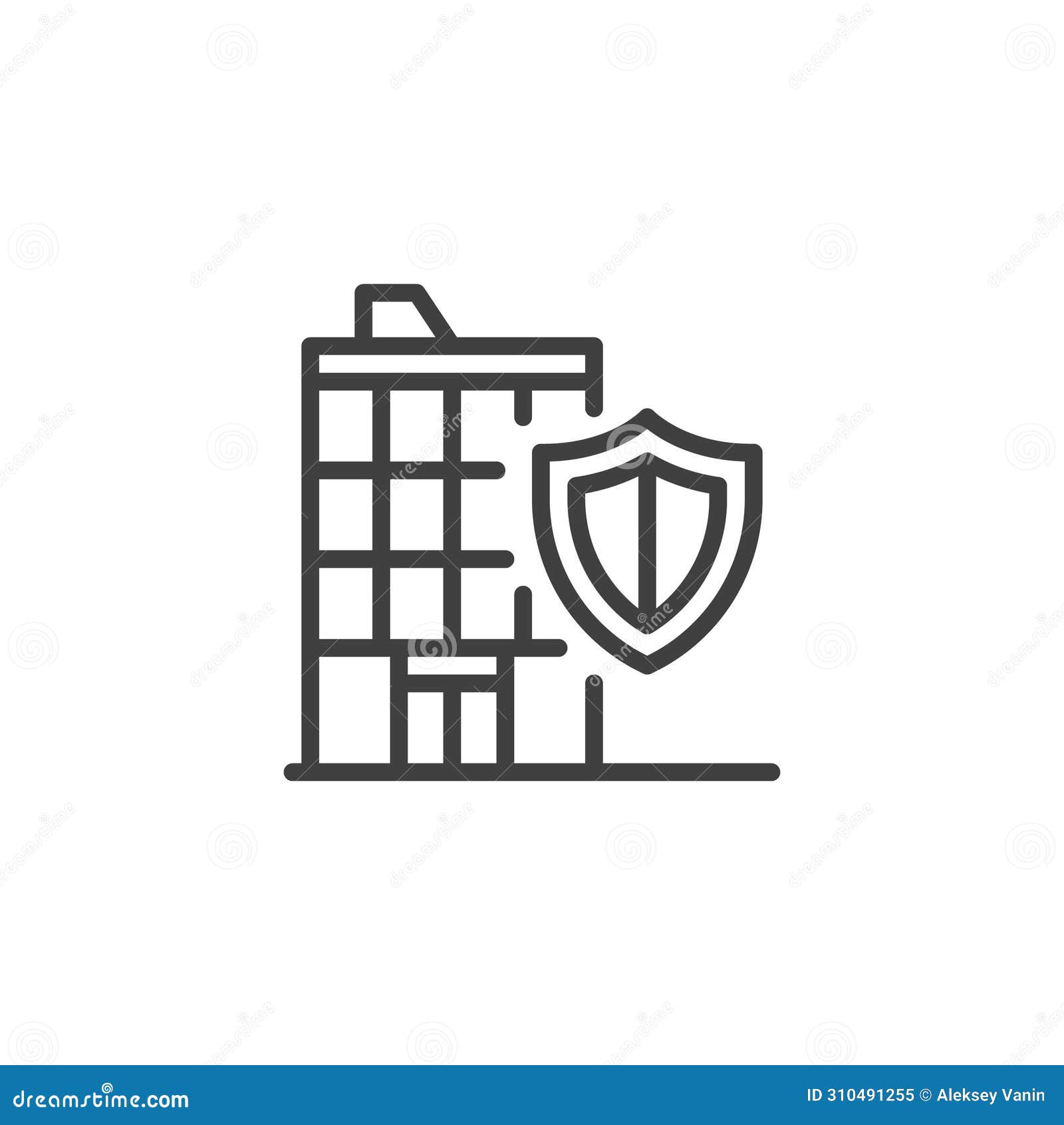 Office Security line icon stock vector. Illustration of design - 310491255