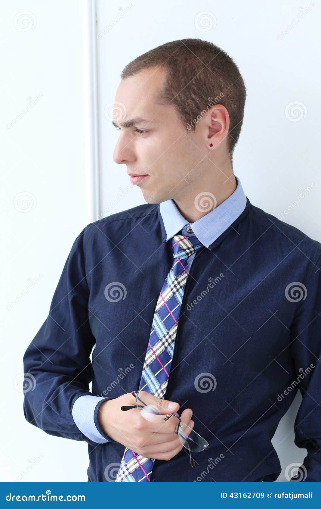 Office. Serious Man at Work Stock Image - Image of businessman ...