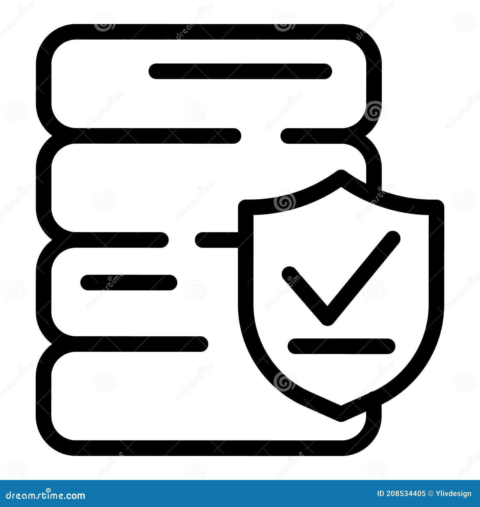 Office Server Icon, Outline Style Stock Vector - Illustration of ...