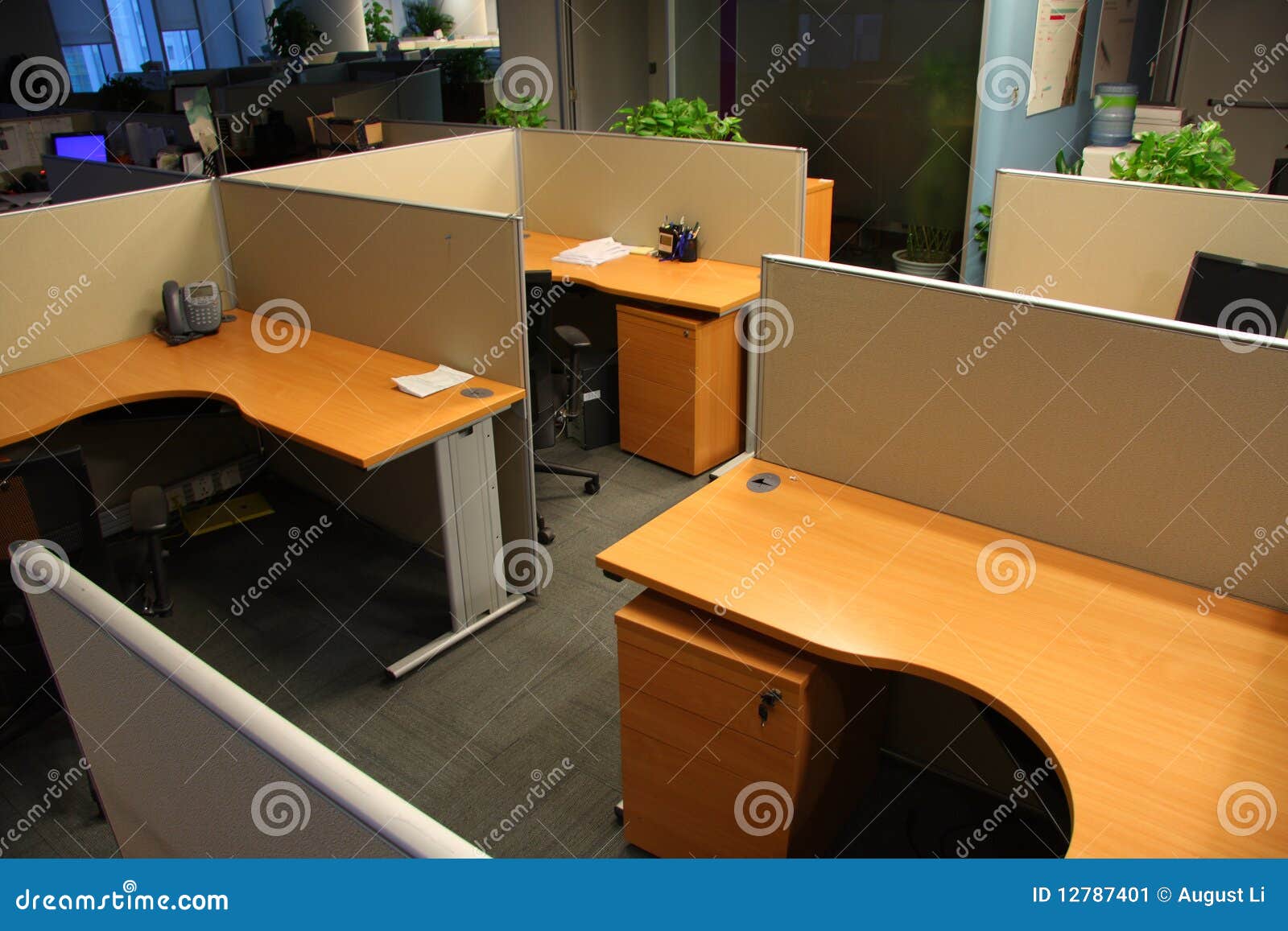 Office settings stock image. Image of blue, concept, inside - 12787401
