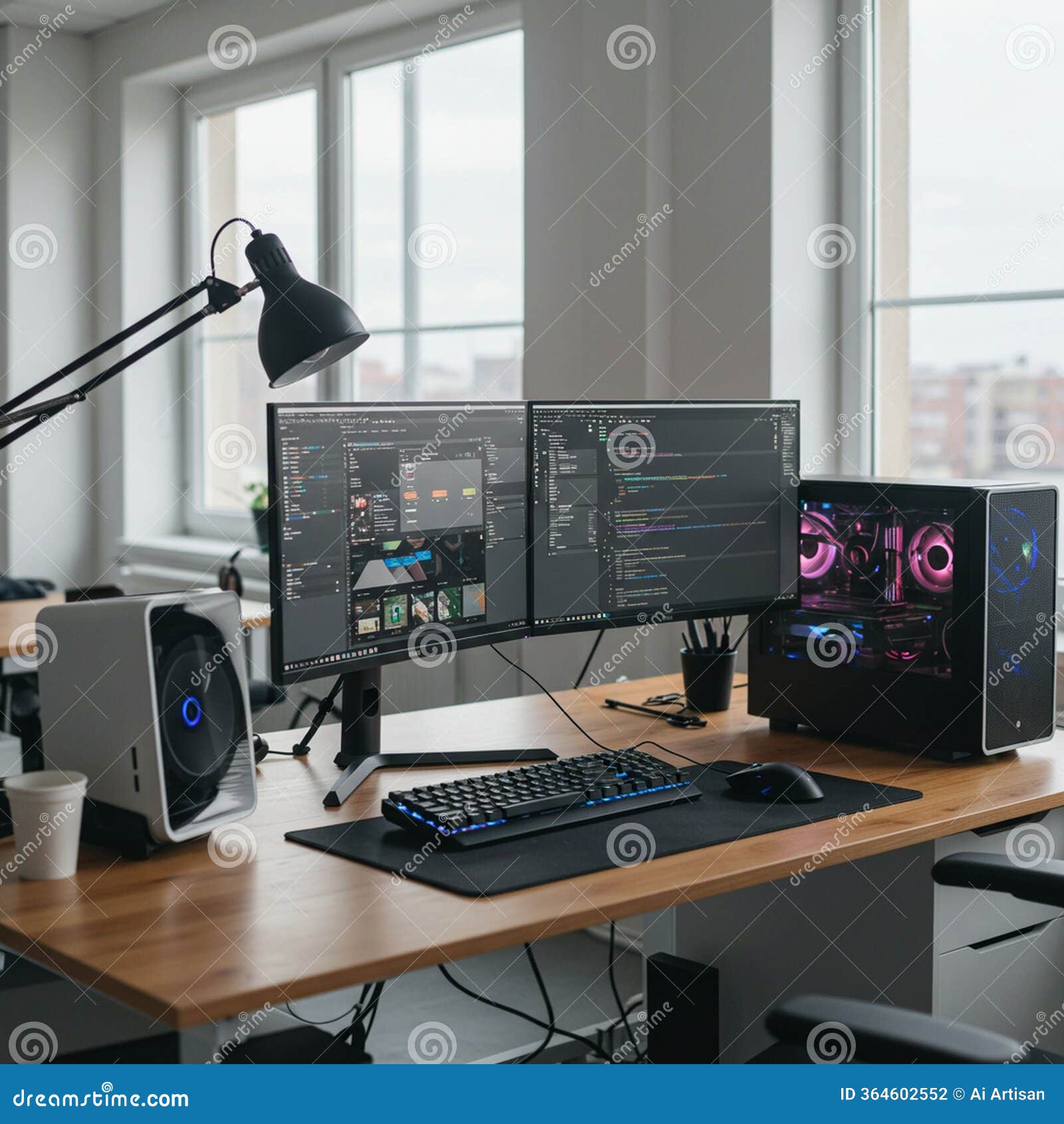 Computer Displaying A High-detail CAD Drawing Of Electrical Substations And Transformer Layouts ...